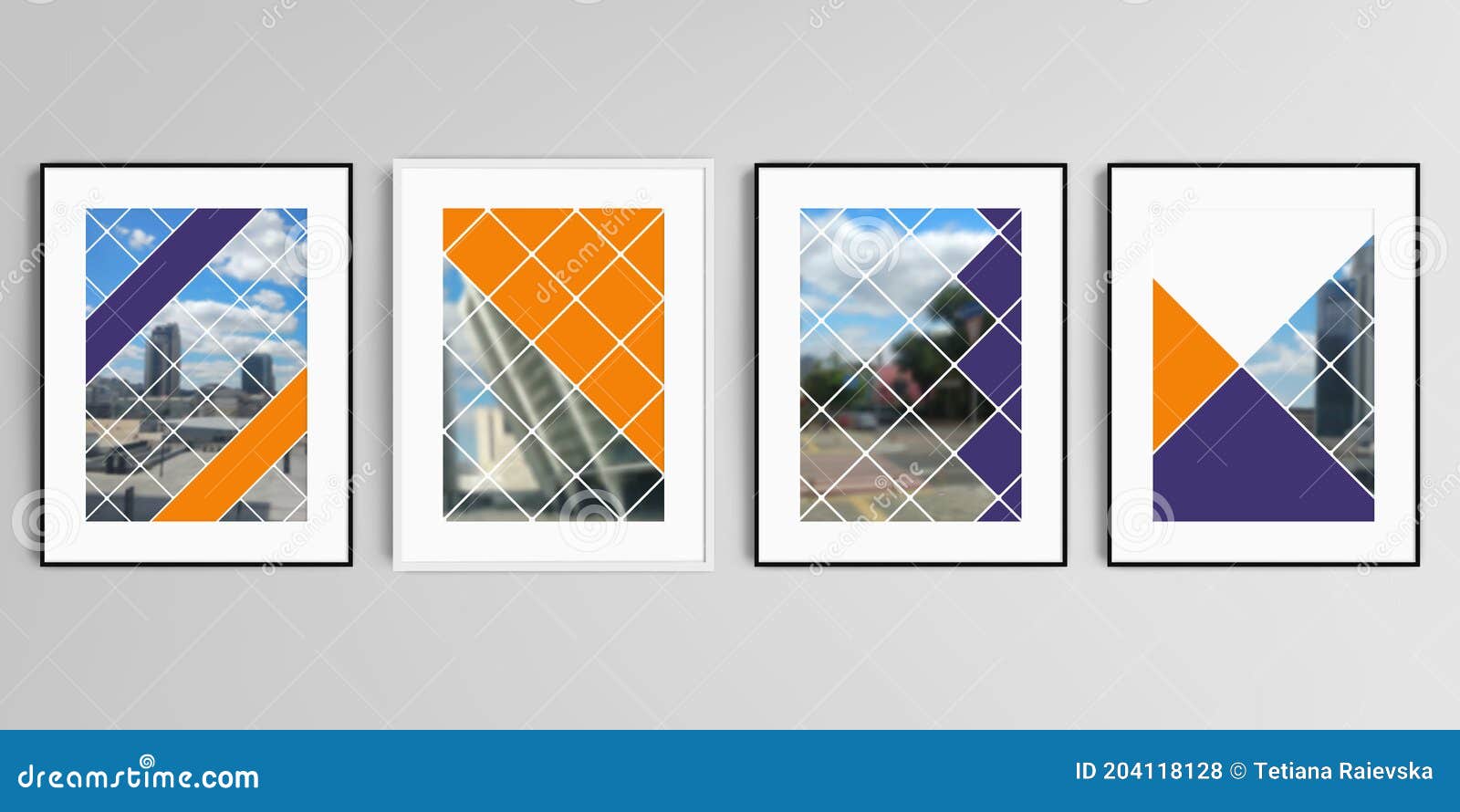 Realistic Vector Set of Picture Frames in A4 Format Isolated on Gray ...