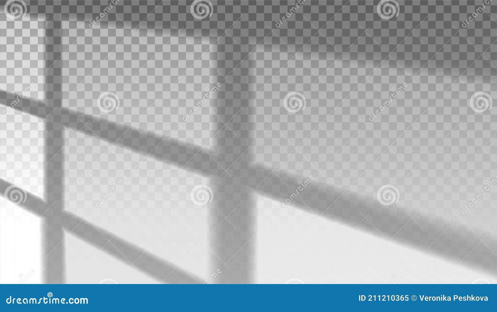 Realistic Vector Shadow of Big Square Window on Transparent Background ...