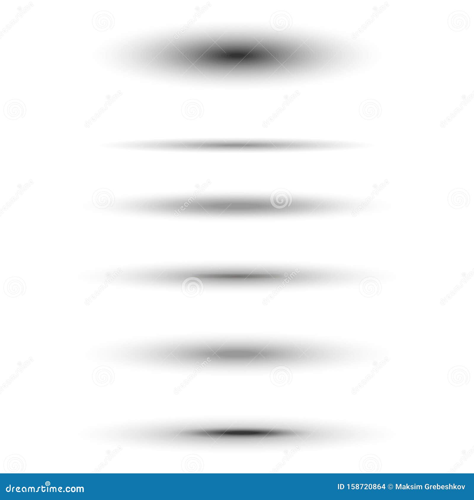 Realistic Vector Shadows Isolated Stock Illustration - Illustration of ...