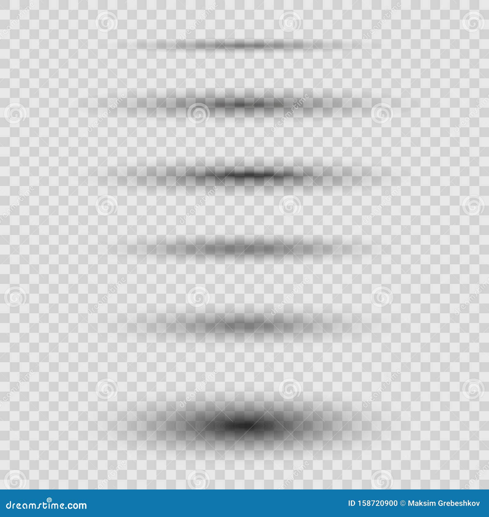 Realistic Vector Shadows Isolated Stock Illustration - Illustration of ...