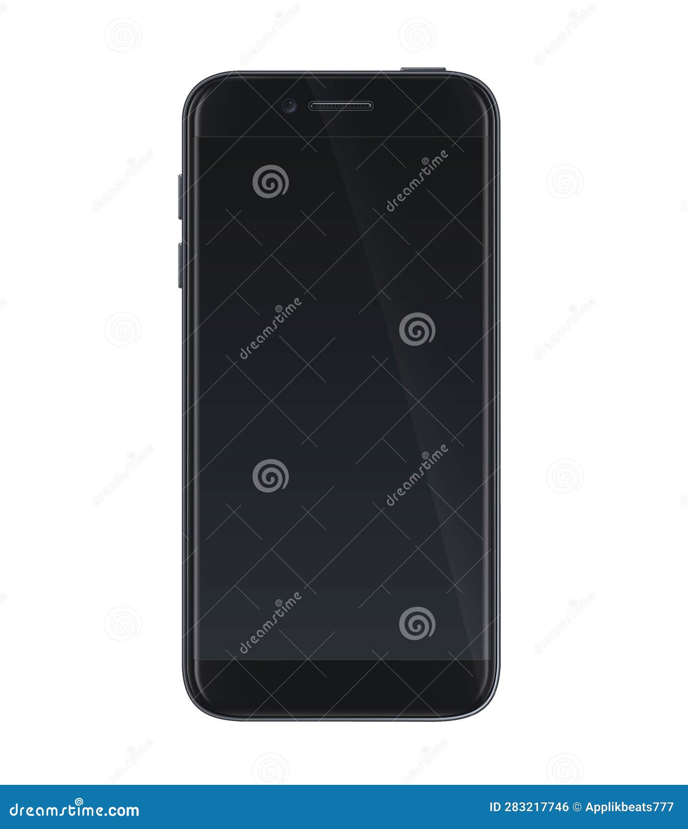 Realistic Vector Smartphone Black Design with Empty Screen. Vector ...