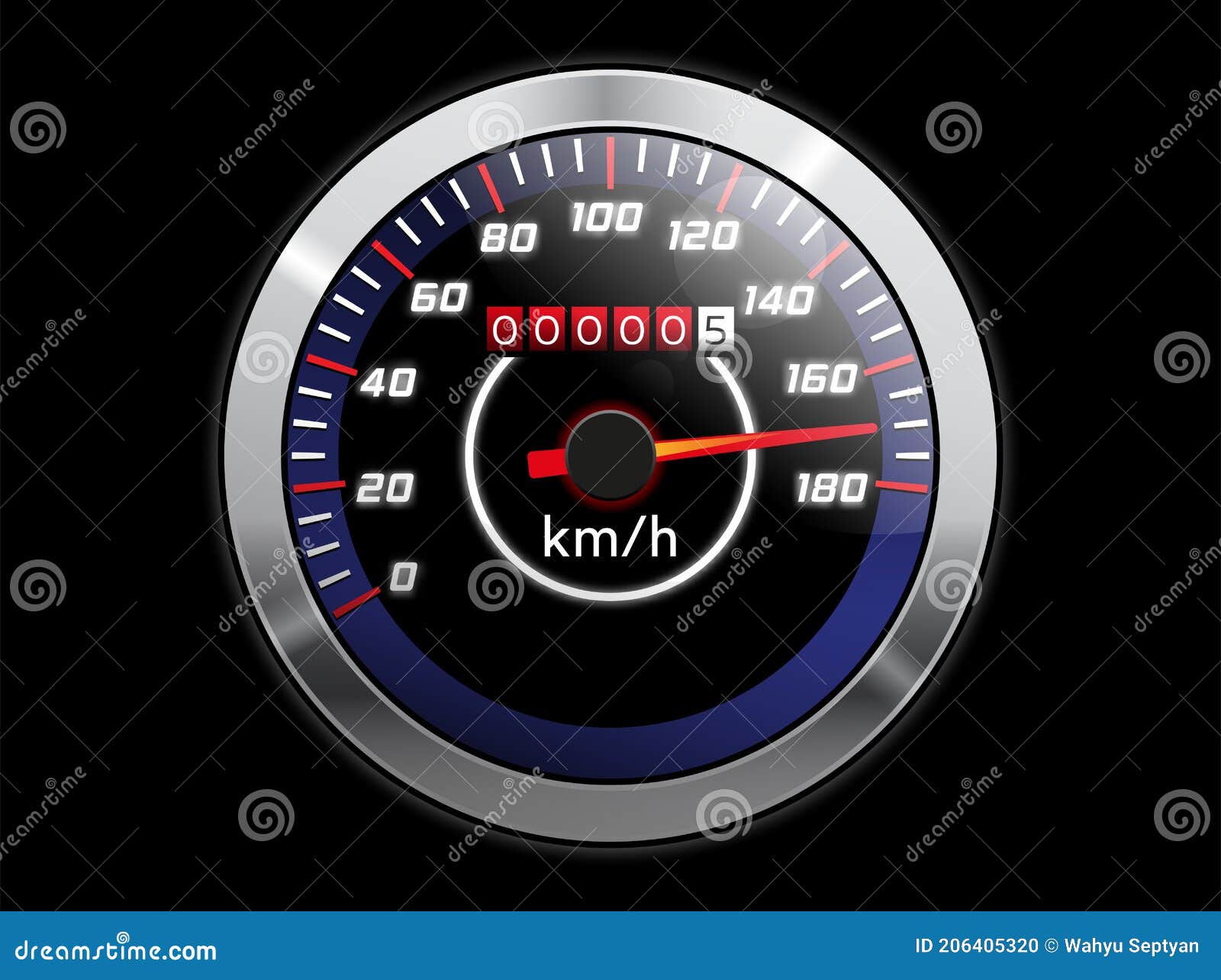 Realistic Vector of Speedometer Stock Vector - Illustration of ...