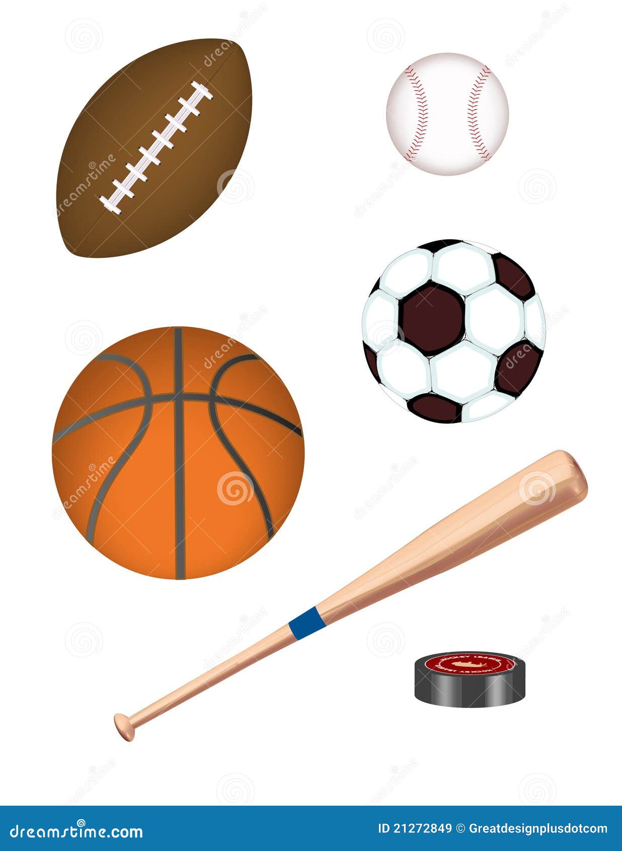 Realistic Vector Sports Equipment! Stock Vector - Illustration of ...