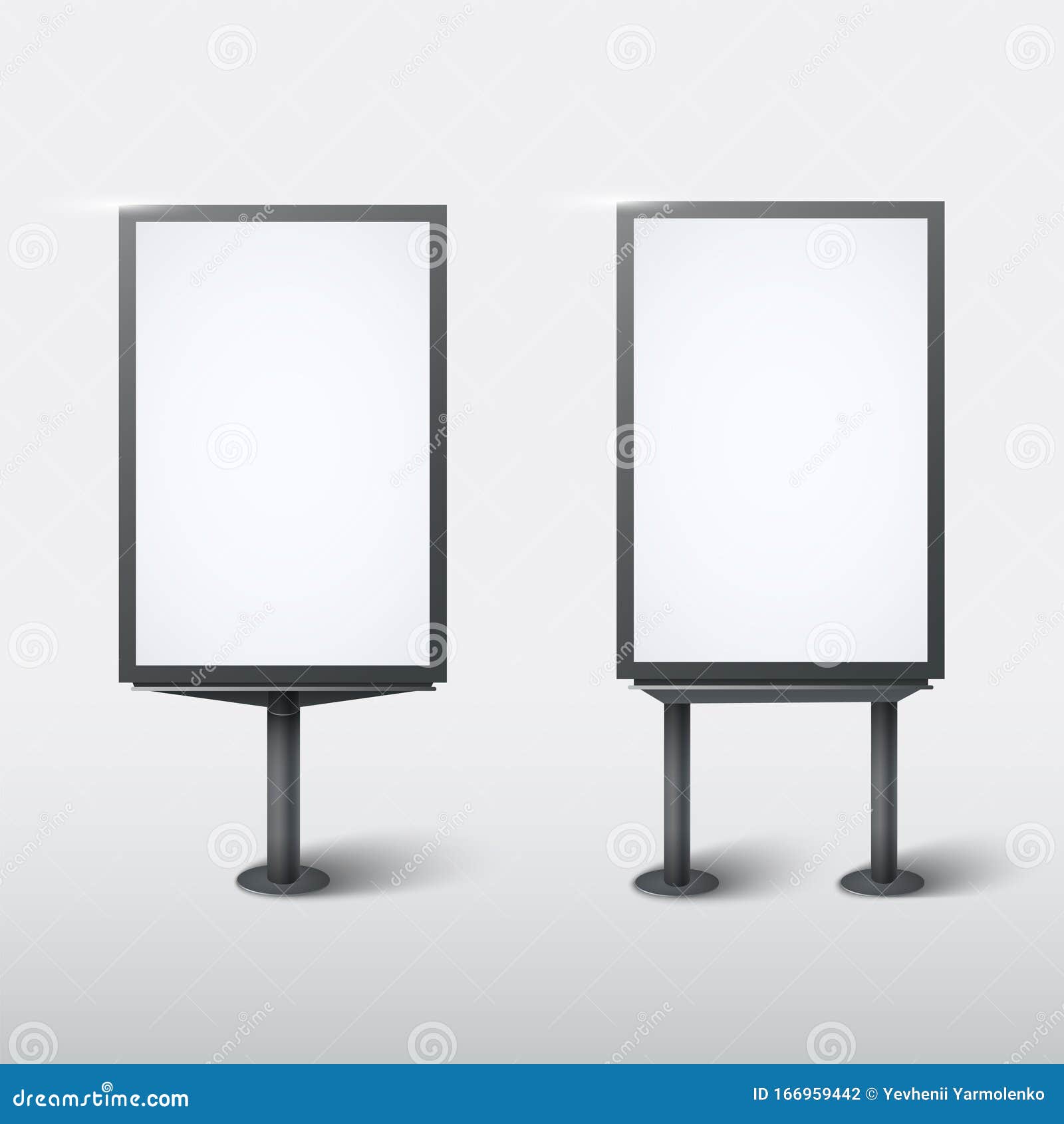 Realistic Vector Street Light Box. Template on White Background. Vector ...