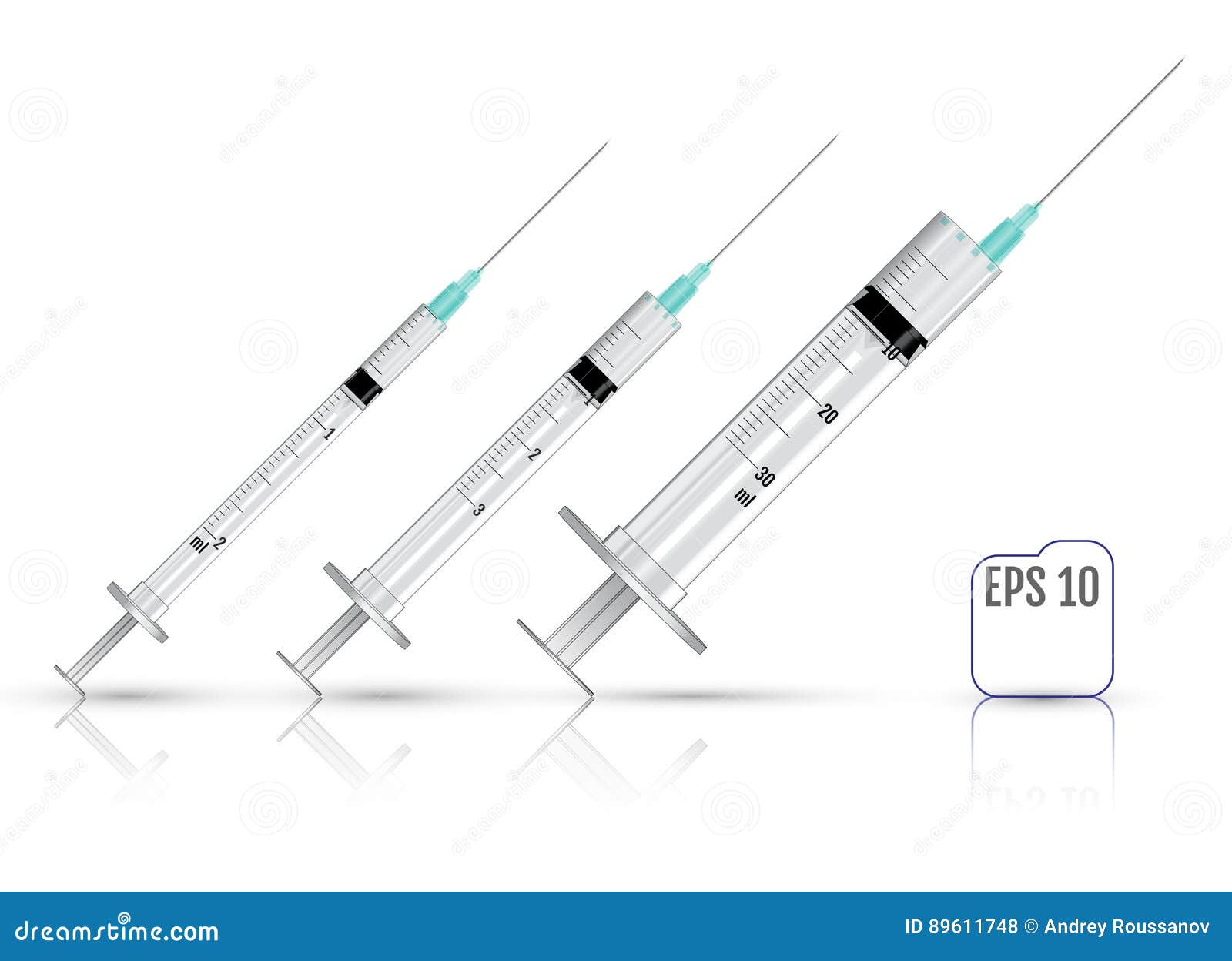 Realistic Syringes Emblem Vector Illustration | CartoonDealer.com ...