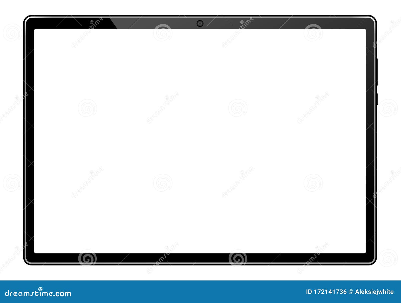 Realistic Vector Tablet Mockup with Empty Screen Stock Vector ...