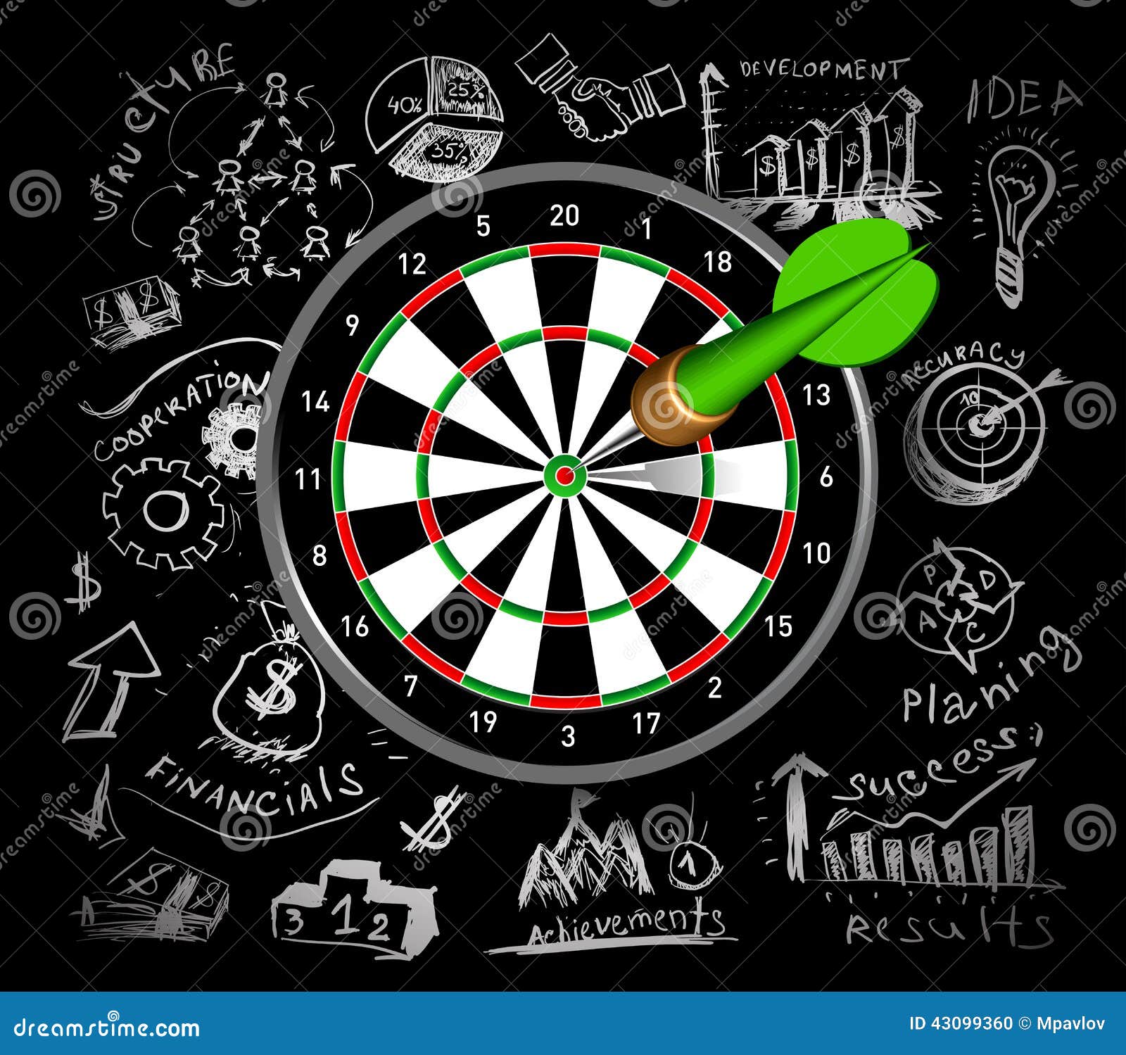 Realistic Vector Target Illustration Stock Illustration - Illustration ...