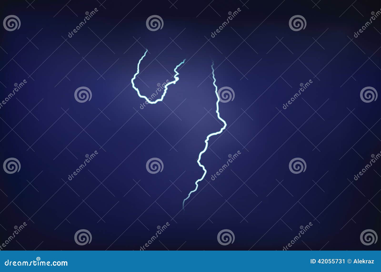 Realistic Vector Thunder Lighting on the Dark Sky Stock Vector ...