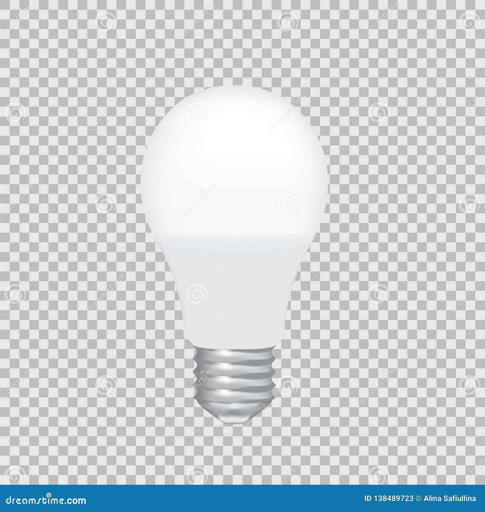 Realistic Vector Transparent LED Bulb Stock Vector - Illustration of ...
