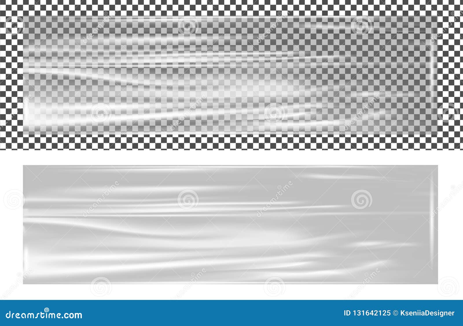 Realistic Transparent Plastic Wrapper Stock Vector - Illustration of ...