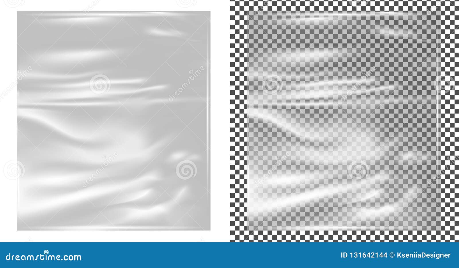 Plastic Wrapper Texture Overlay, Stretch Wrap, Cartoon Vector ...