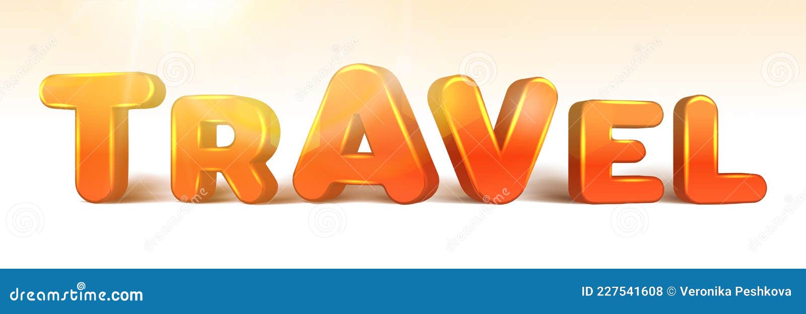 Realistic Vector Travel Letters. Isolated on White Background Stock ...