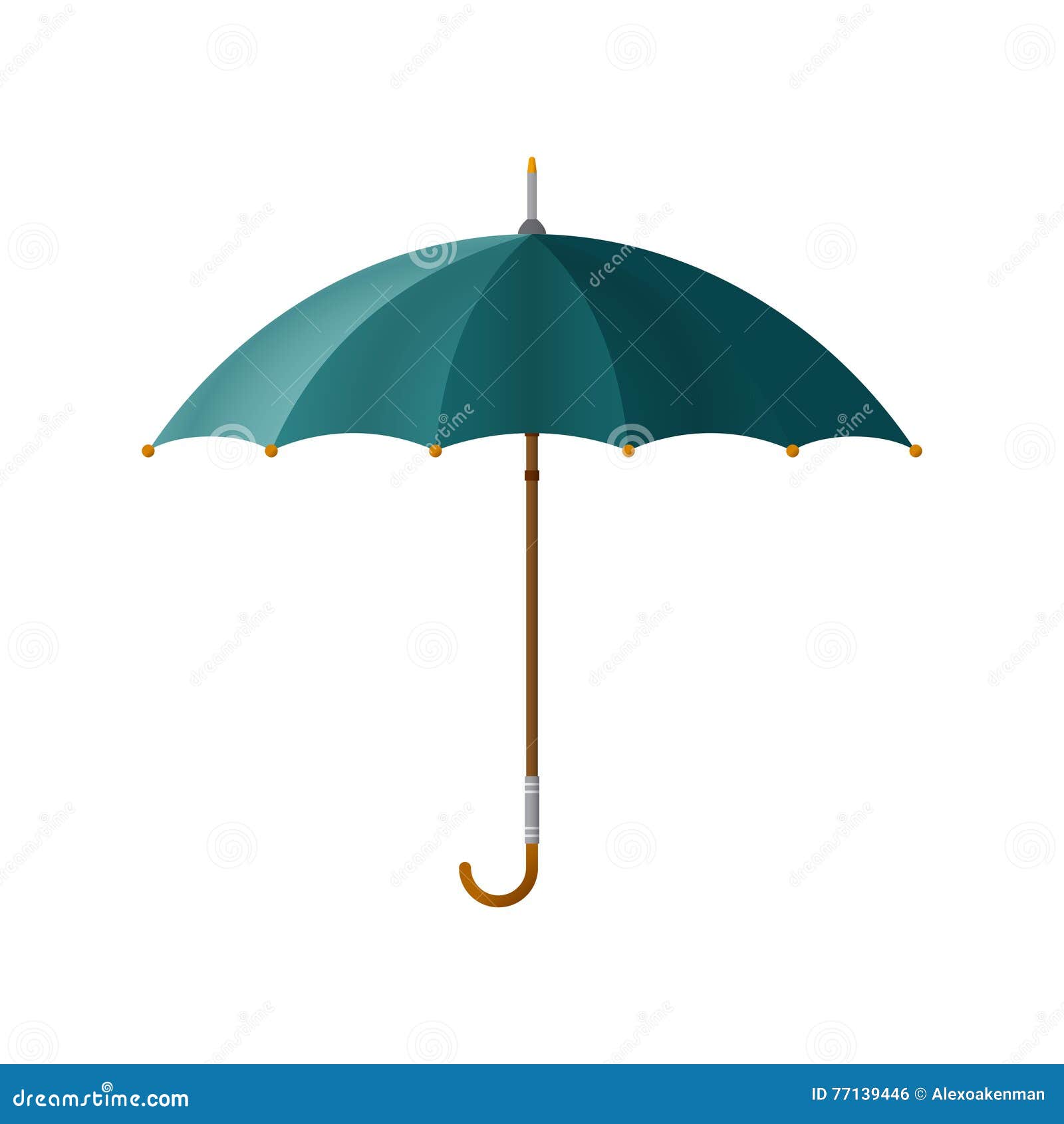 Realistic Vector Umbrella Isolated on White in Flat Style Stock Vector ...