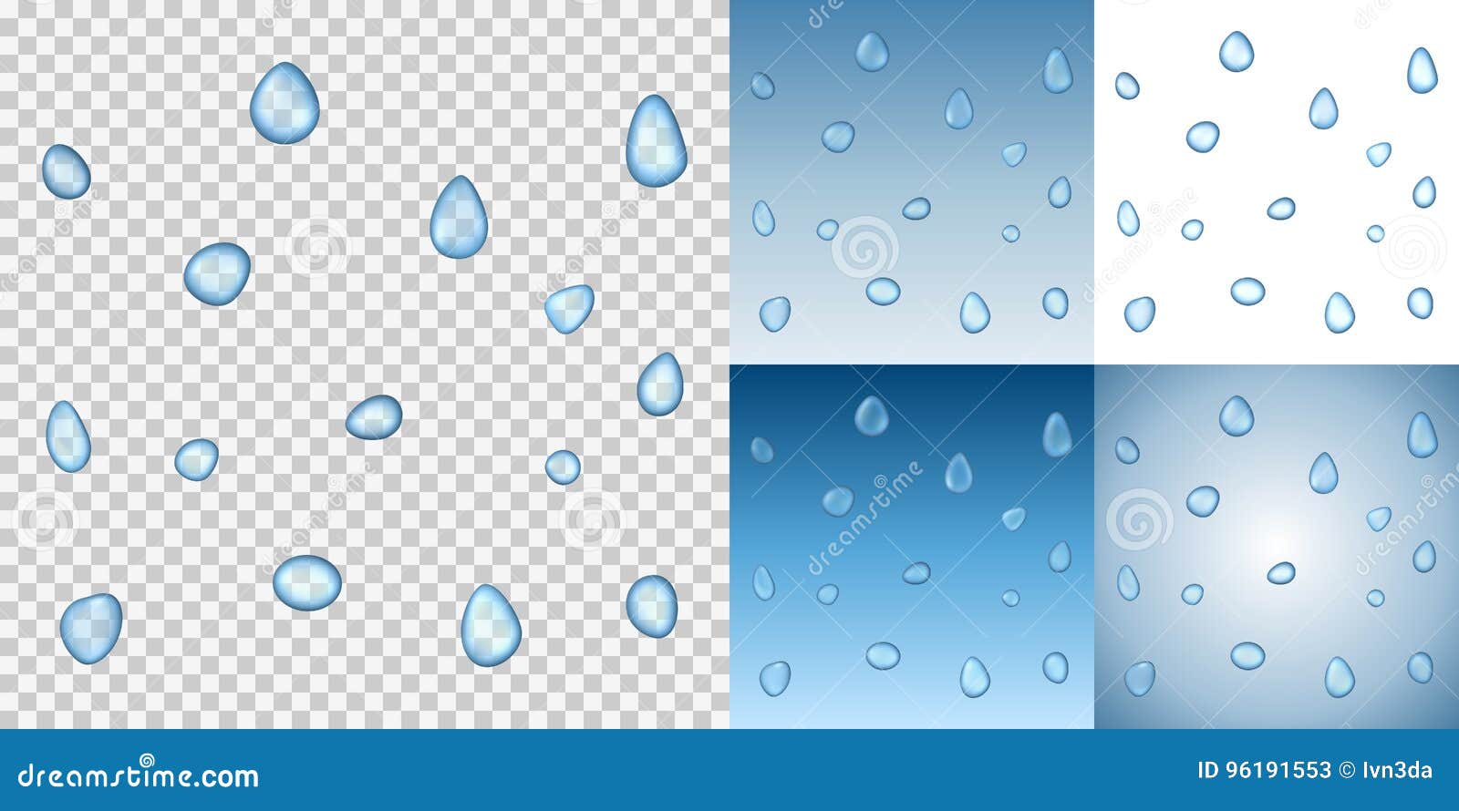 Realistic Vector Water Droplets On A Transparent Background. Examples ...