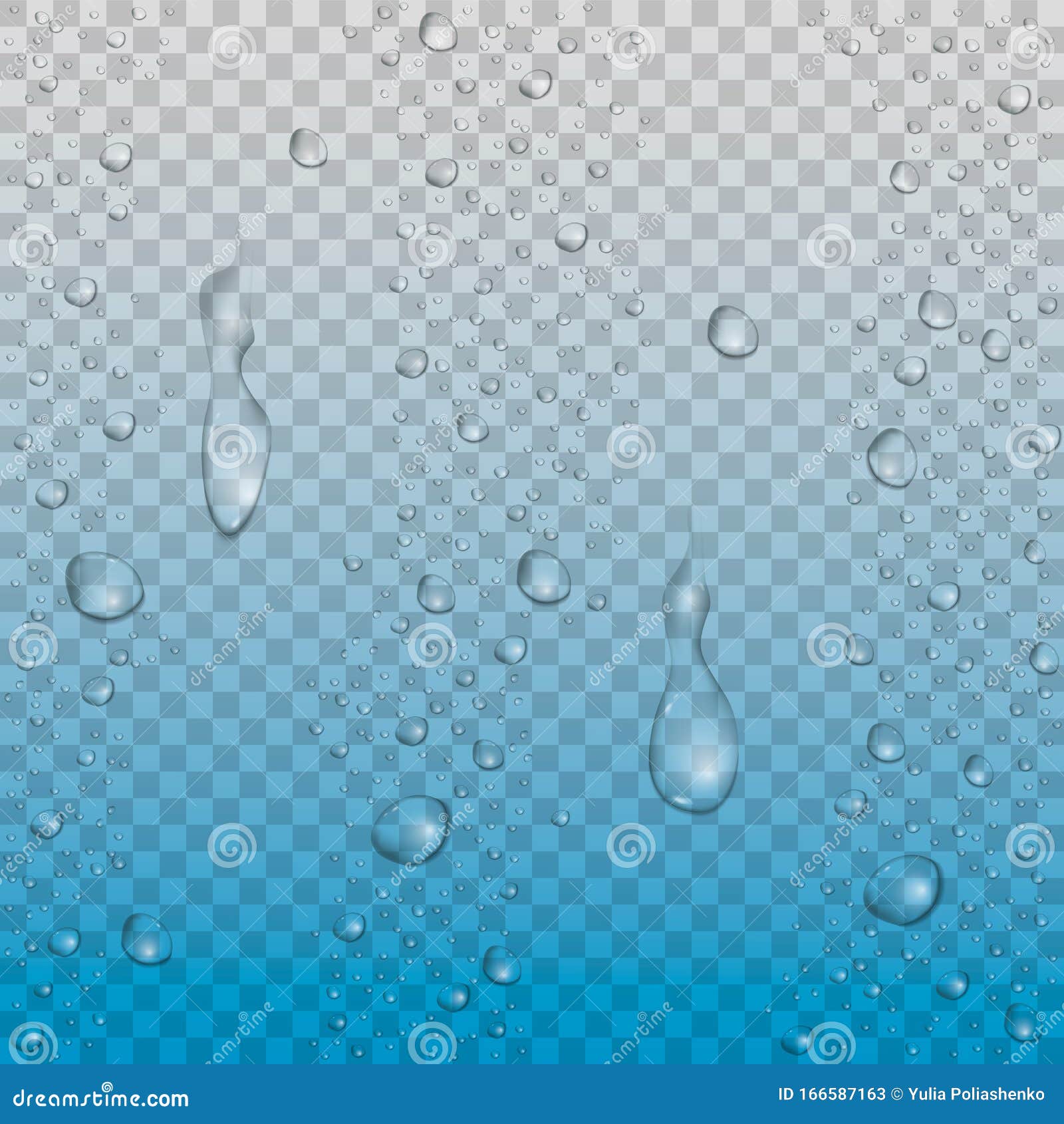 Realistic Vector Water Drops Stock Vector - Illustration of isolated ...