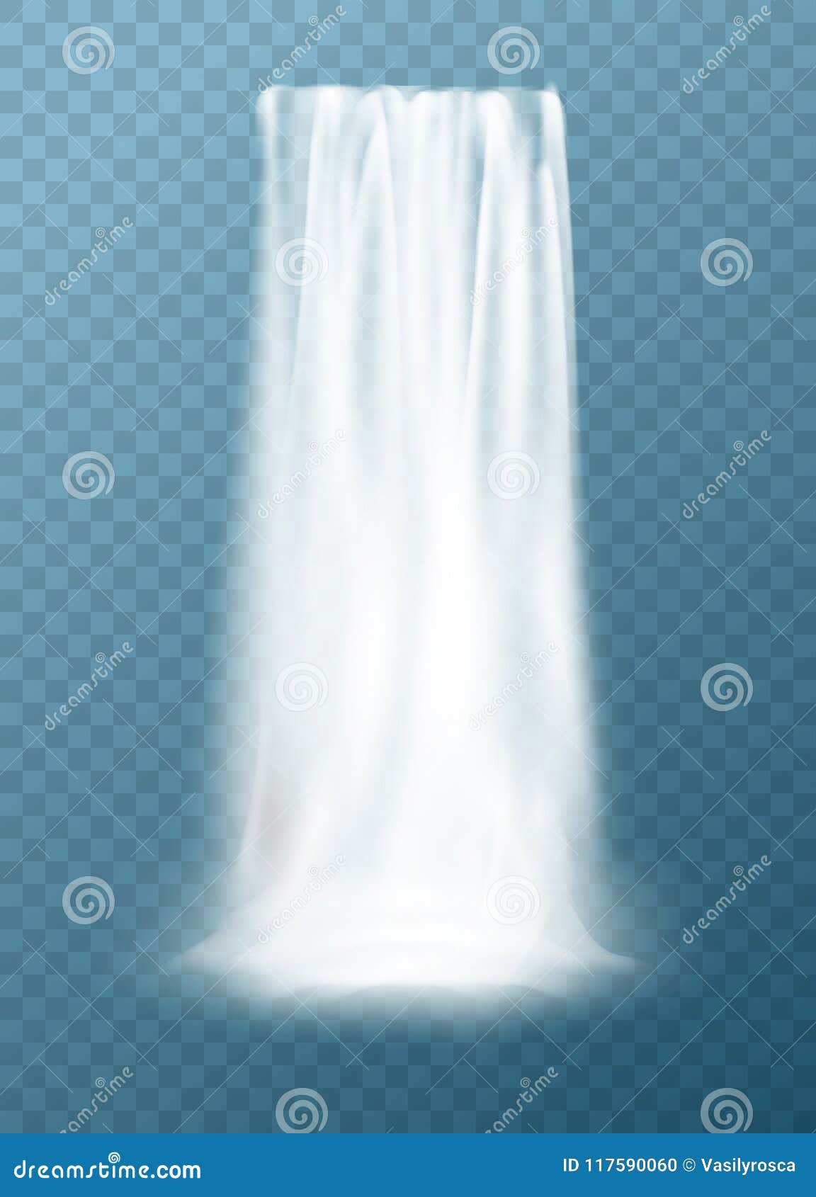 Realistic Vector Waterfall Design. Clear Water Element for Landscape ...