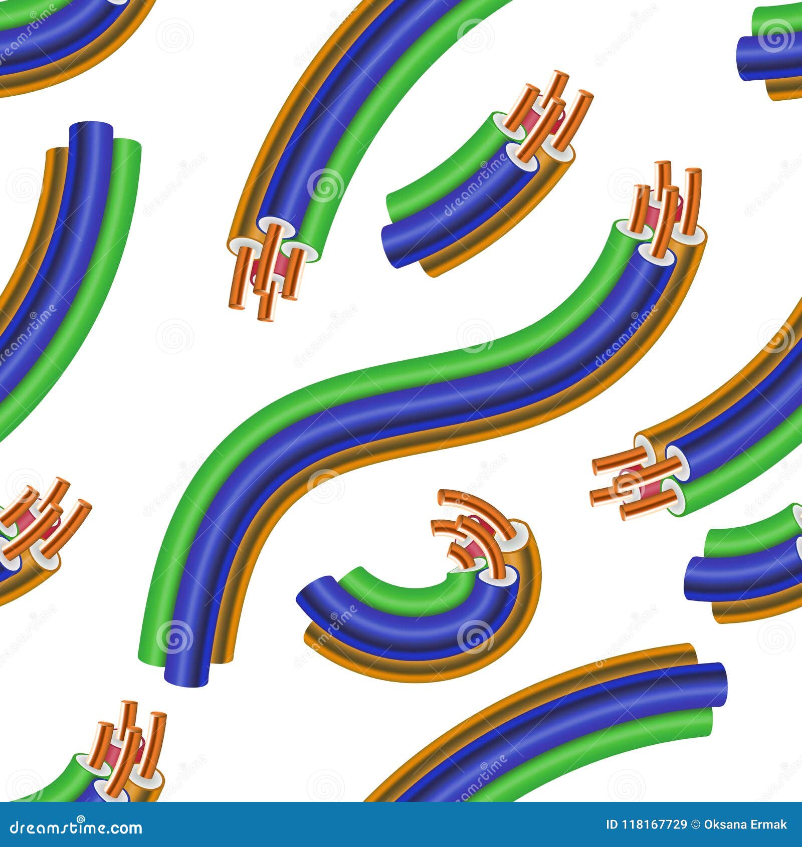 Realistic Vector Wires Seamless Pattern Stock Vector - Illustration of ...