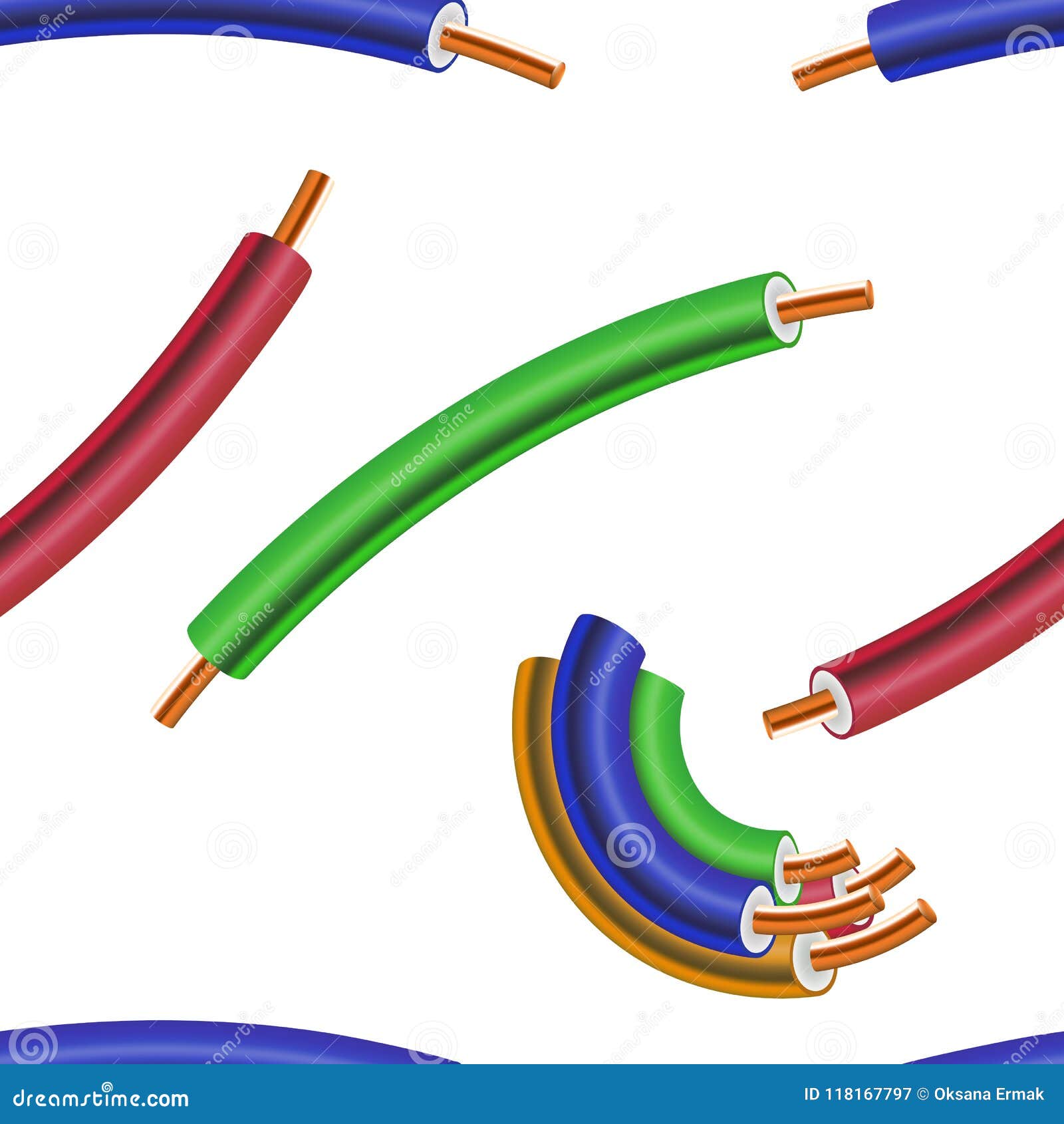 Realistic Vector Wires Seamless Pattern Stock Vector - Illustration of ...