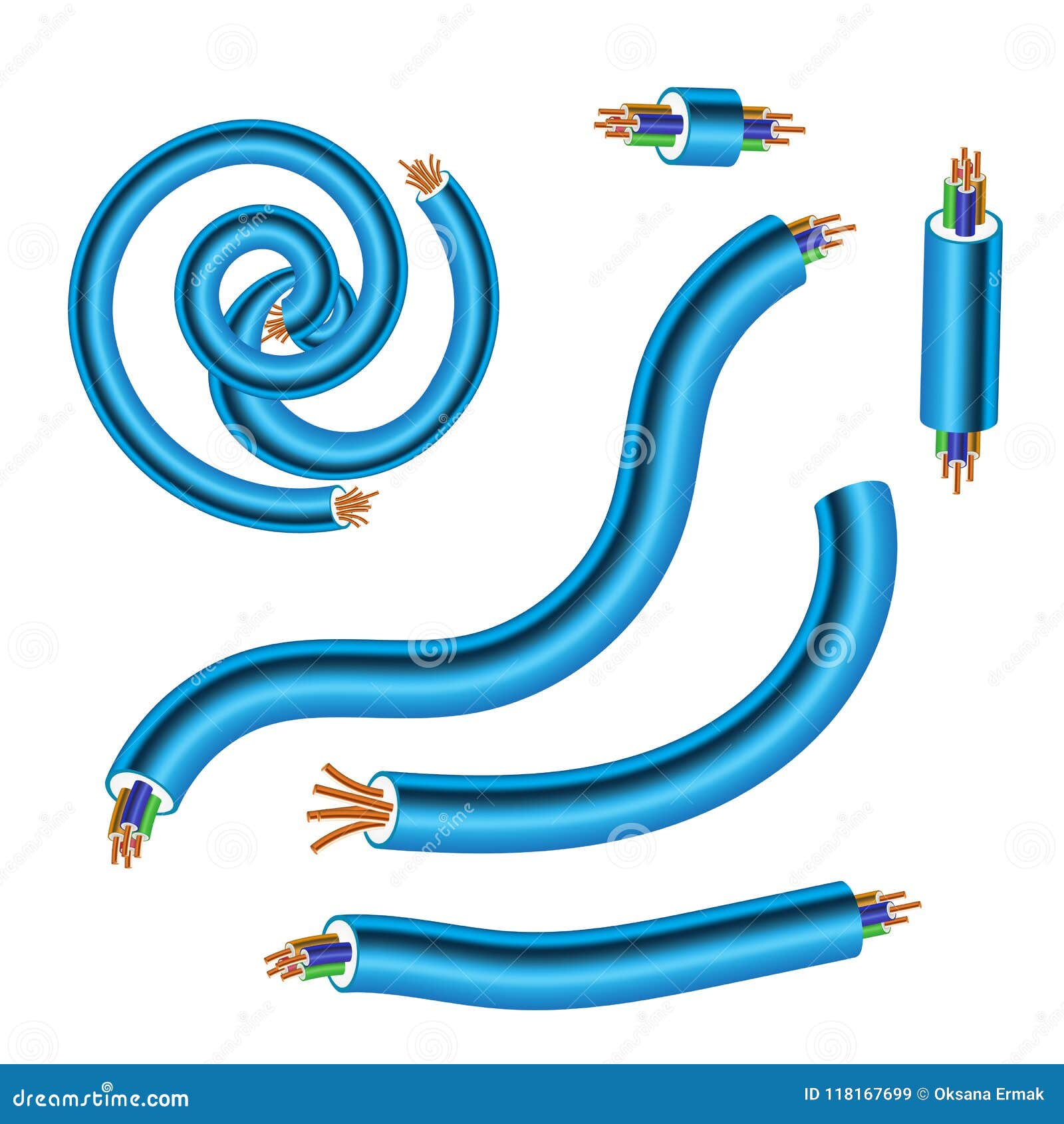 Realistic Vector Wires stock vector. Illustration of line - 118167699