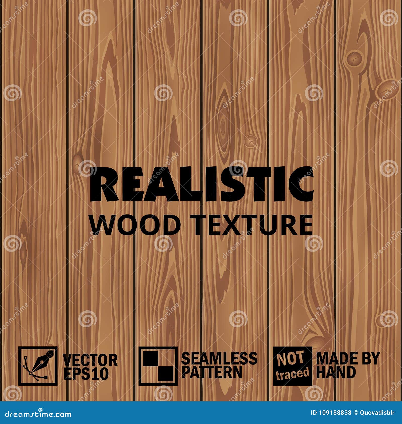 Realistic Vector Wooden Texture. Editable Seamless Background ...