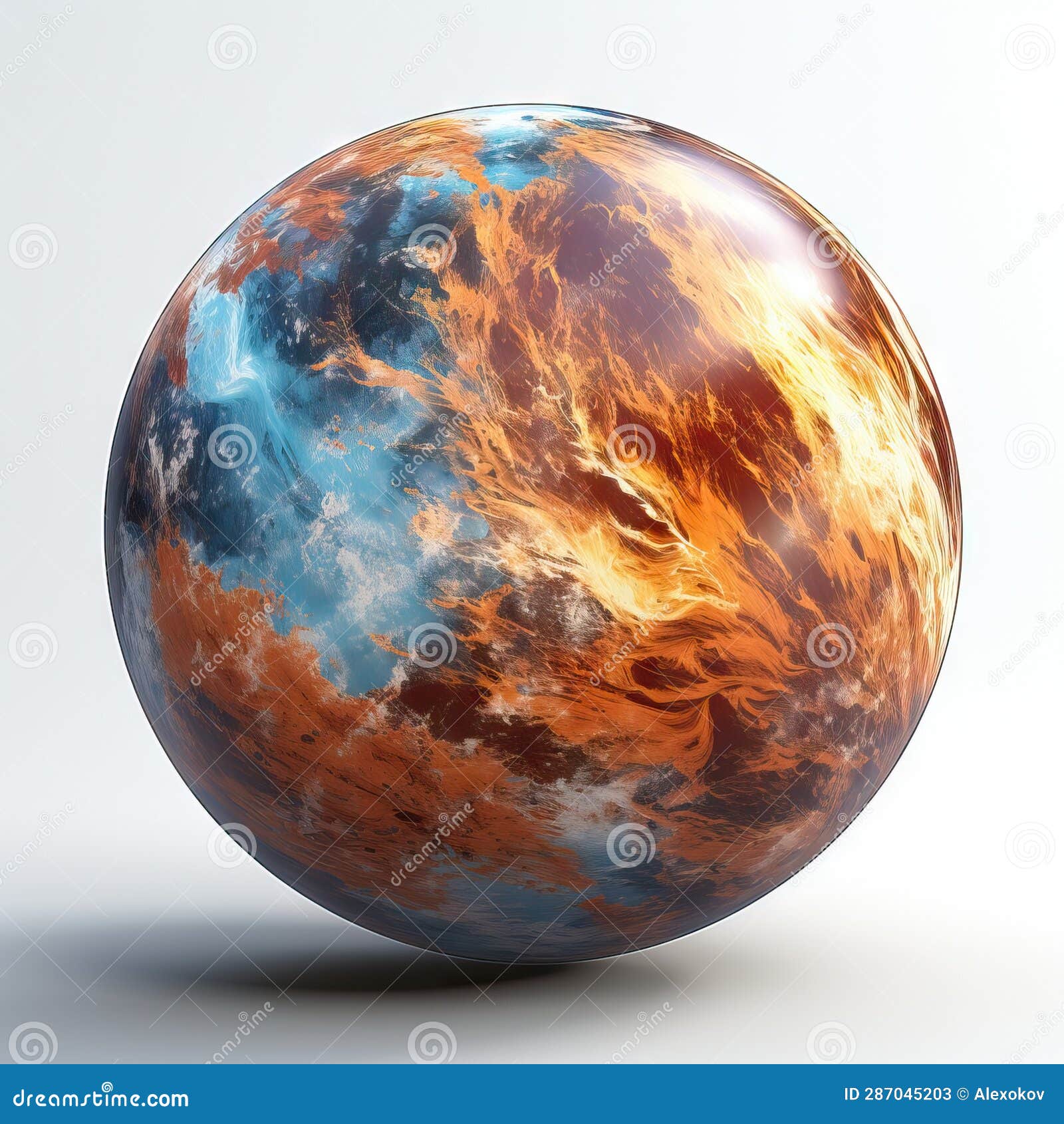 Realistic Venus on White Background AI Generated Stock Illustration ...