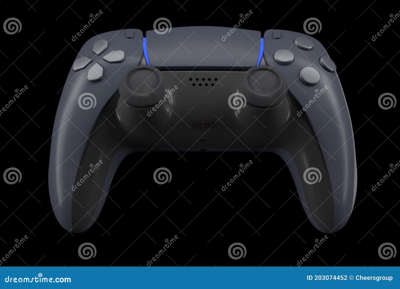 Realistic Video Game Controller Isolated on Black with Clipping Path ...