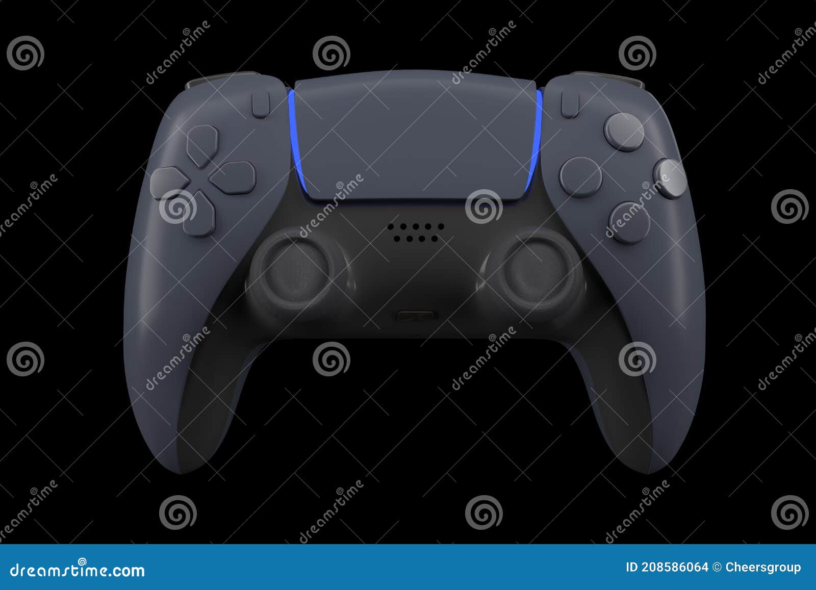 Realistic Video Game Controller Isolated on Black with Clipping Path ...
