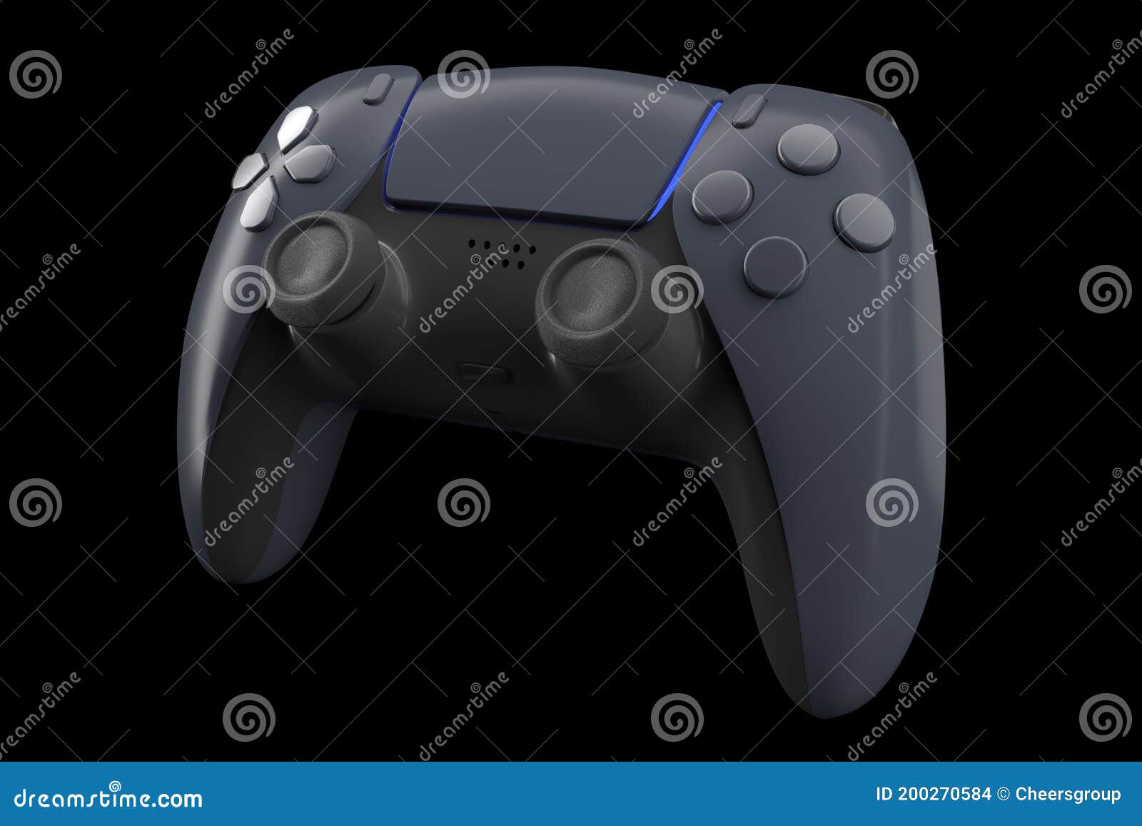 Realistic Video Game Controller Isolated on Black with Clipping Path ...