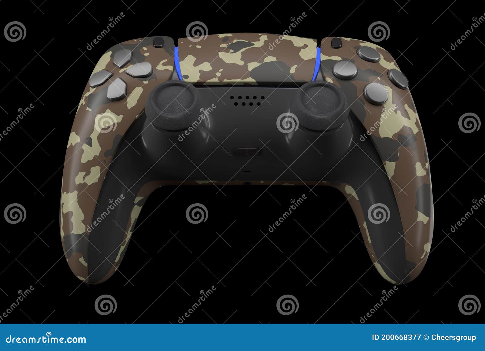Realistic Video Game Controller Isolated on Black with Clipping Path ...