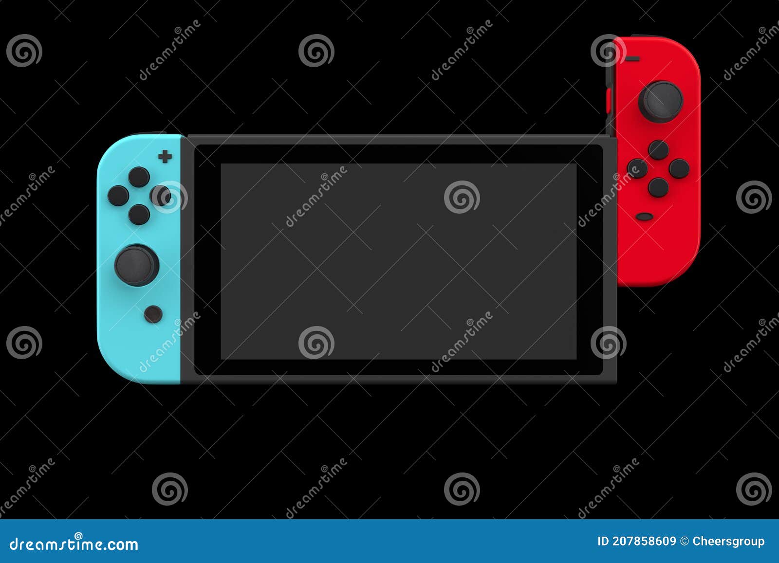 Realistic Video Game Controllers Attached To Touch Screen Isolated on ...