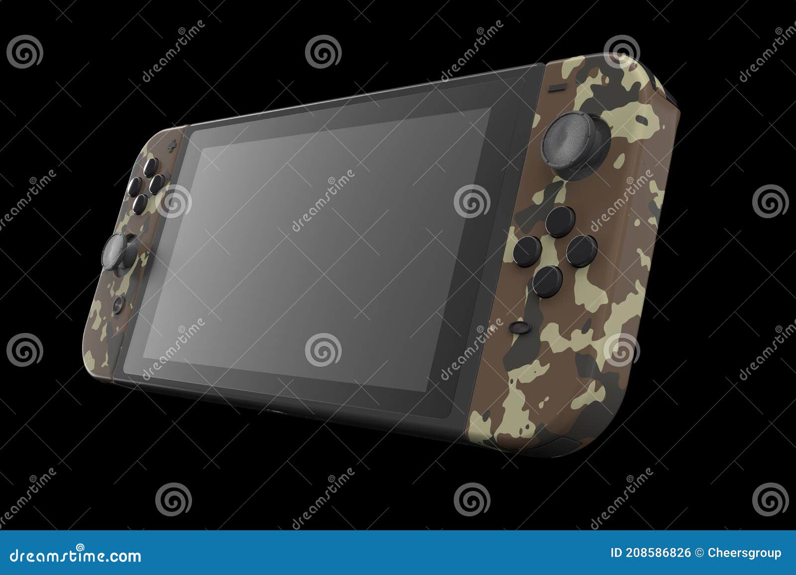 Realistic Video Game Controllers Attached To Touch Screen Isolated on ...