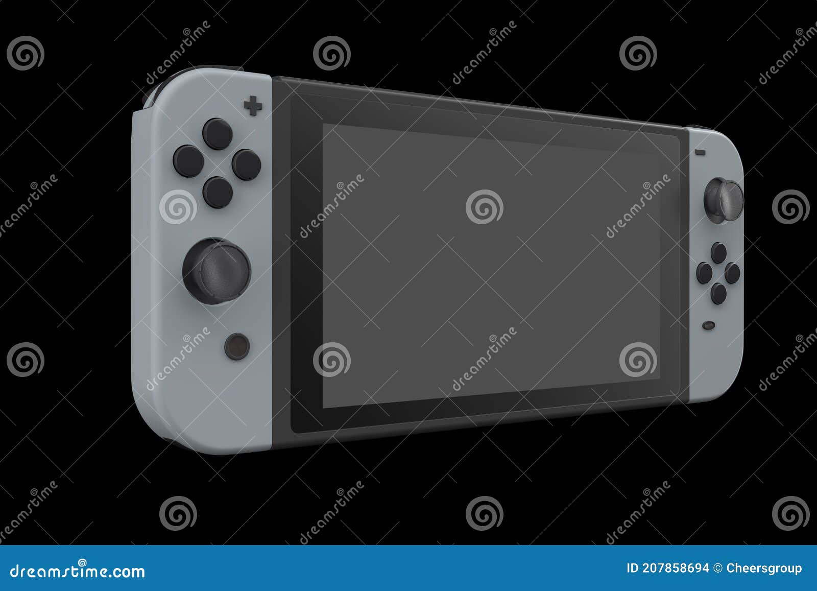 Realistic Video Game Controllers Attached To Touch Screen Isolated on ...