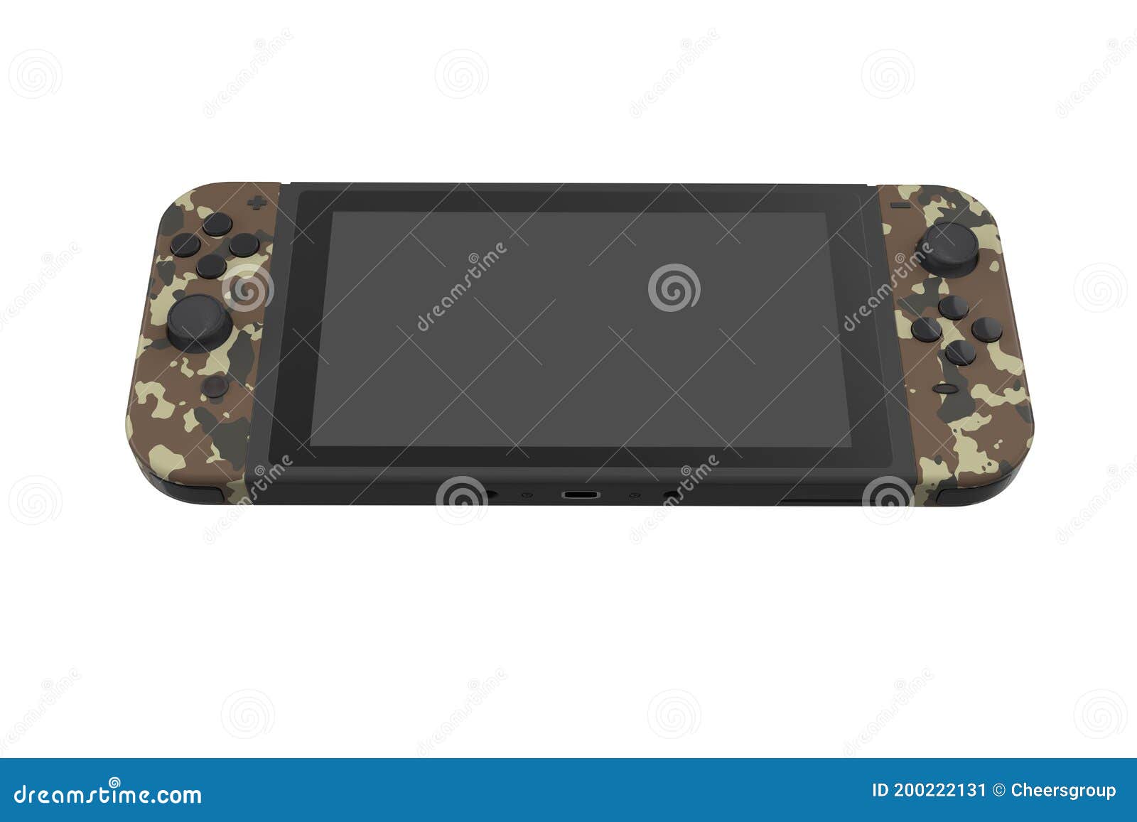 Realistic Video Game Controllers Attached To Touch Screen Isolated on ...