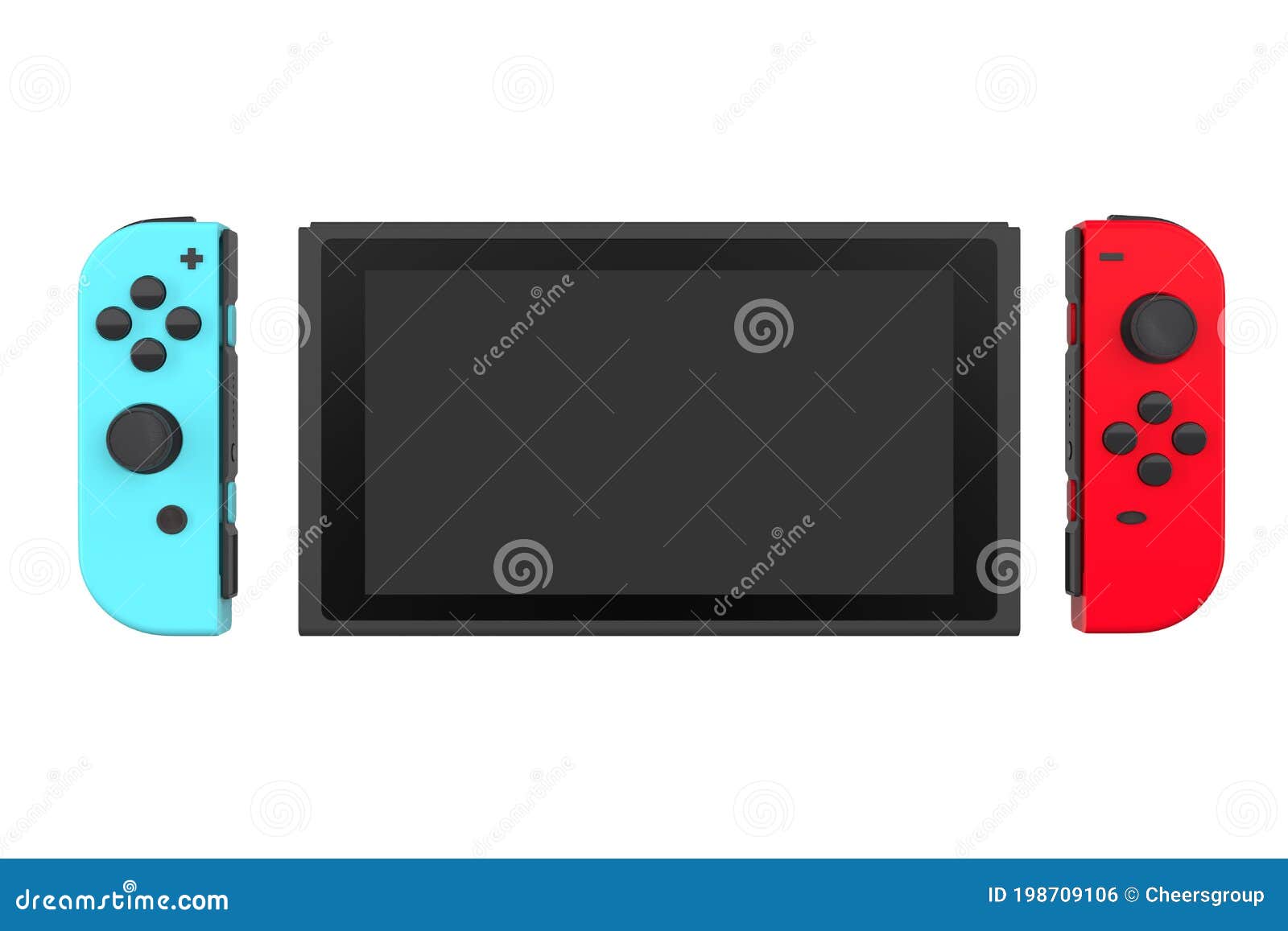 Realistic Video Game Controllers Attached To Touch Screen Isolated on ...