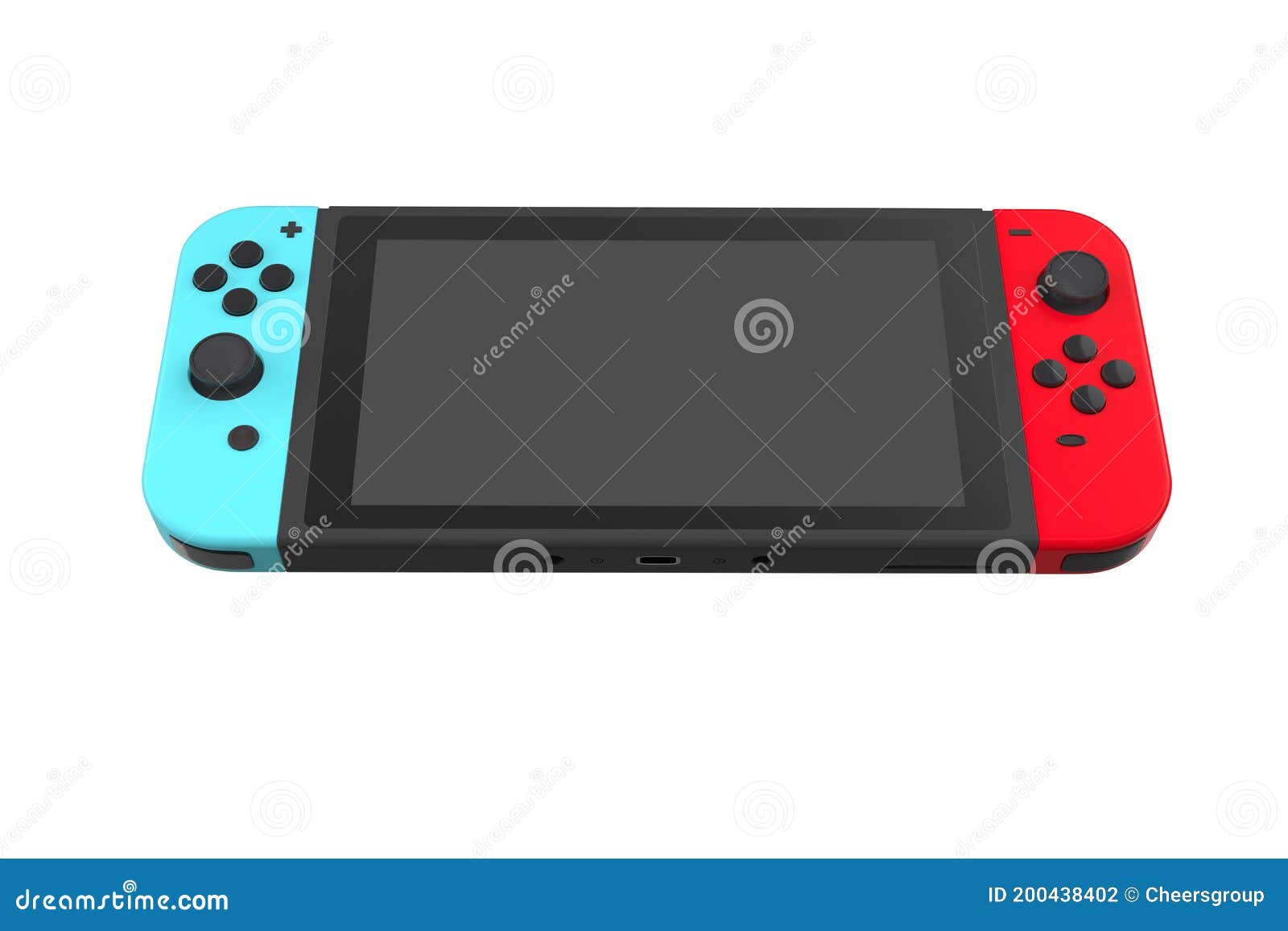 Realistic Video Game Controllers Attached To Touch Screen Isolated on ...