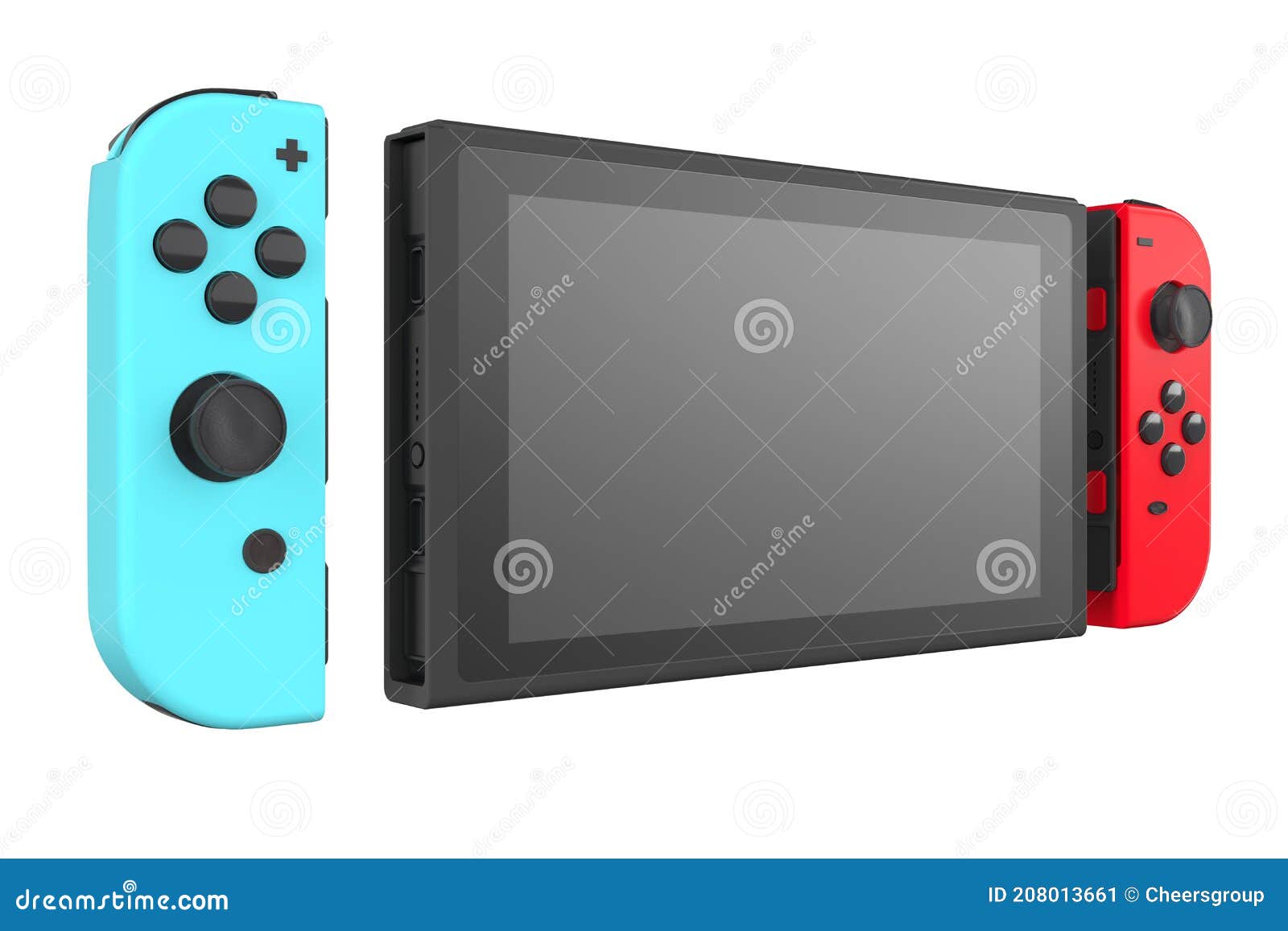 Realistic Video Game Controllers Attached To Touch Screen Isolated on ...