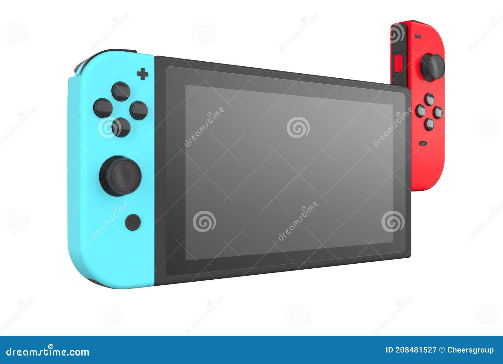 Realistic Video Game Controllers Attached To Touch Screen Isolated on ...