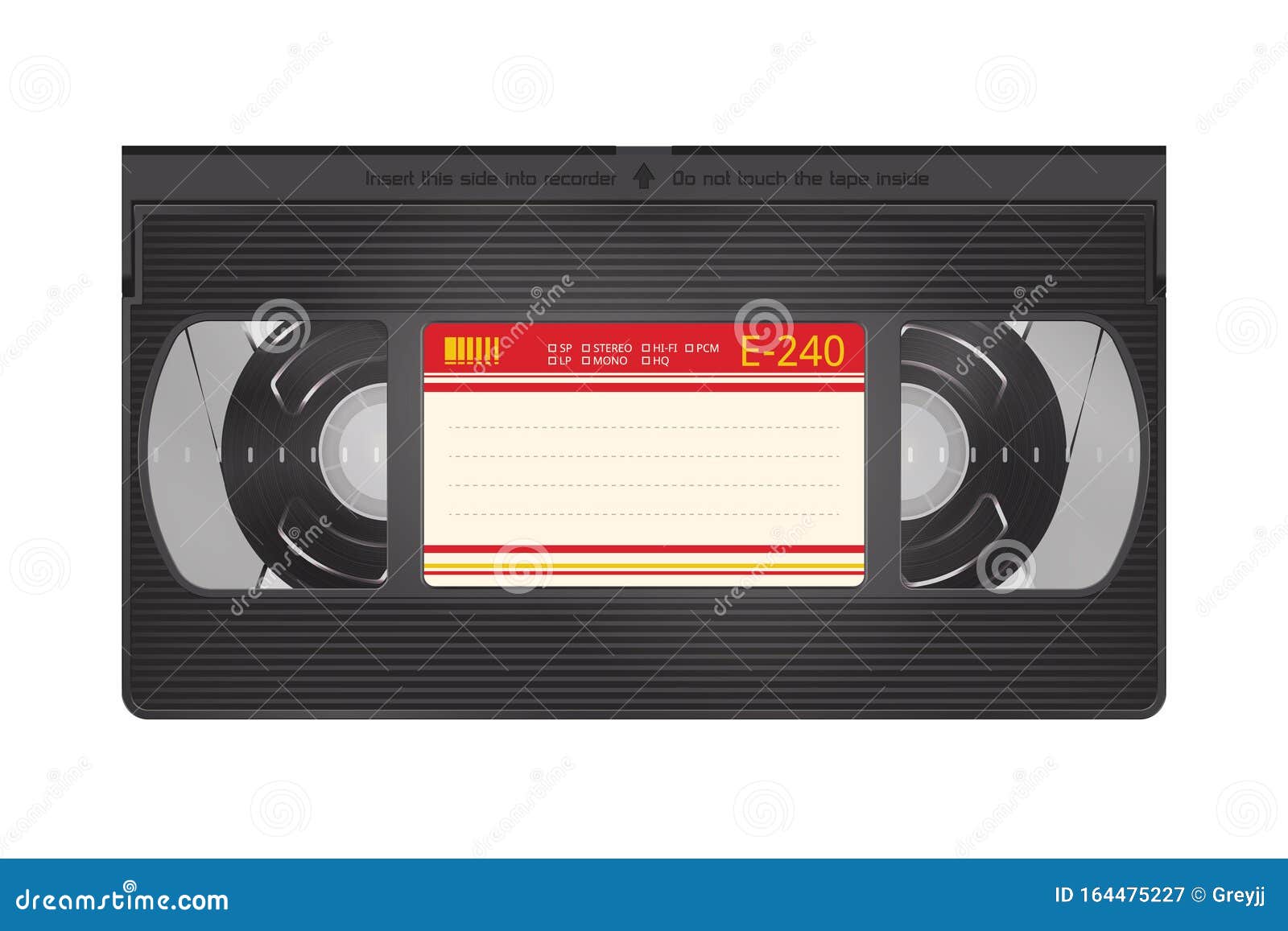 Realistic Video Recorder Tape. Video Cassette Isolated Stock Vector ...