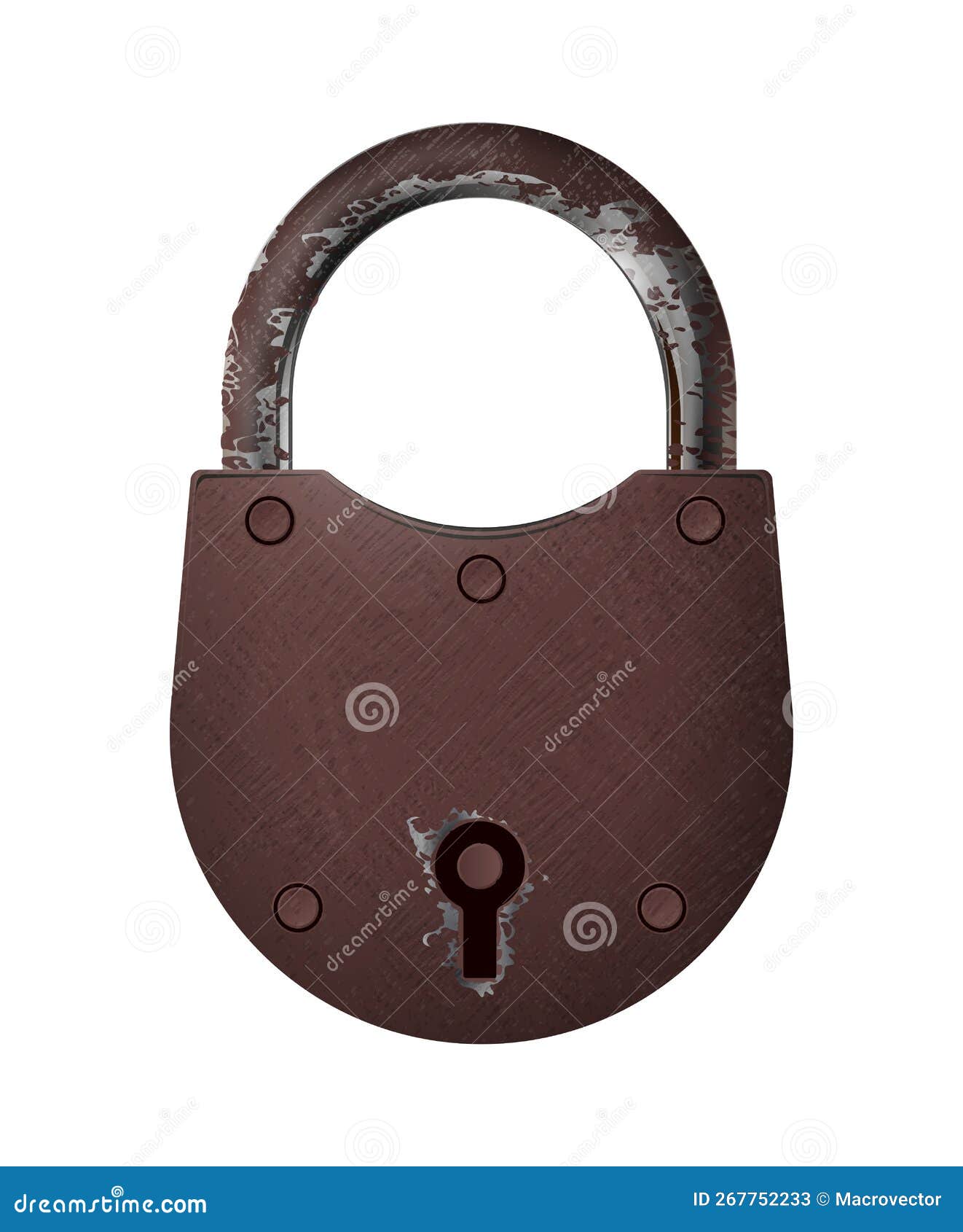 Realistic Vintage Lock Composition Stock Vector - Illustration of ...