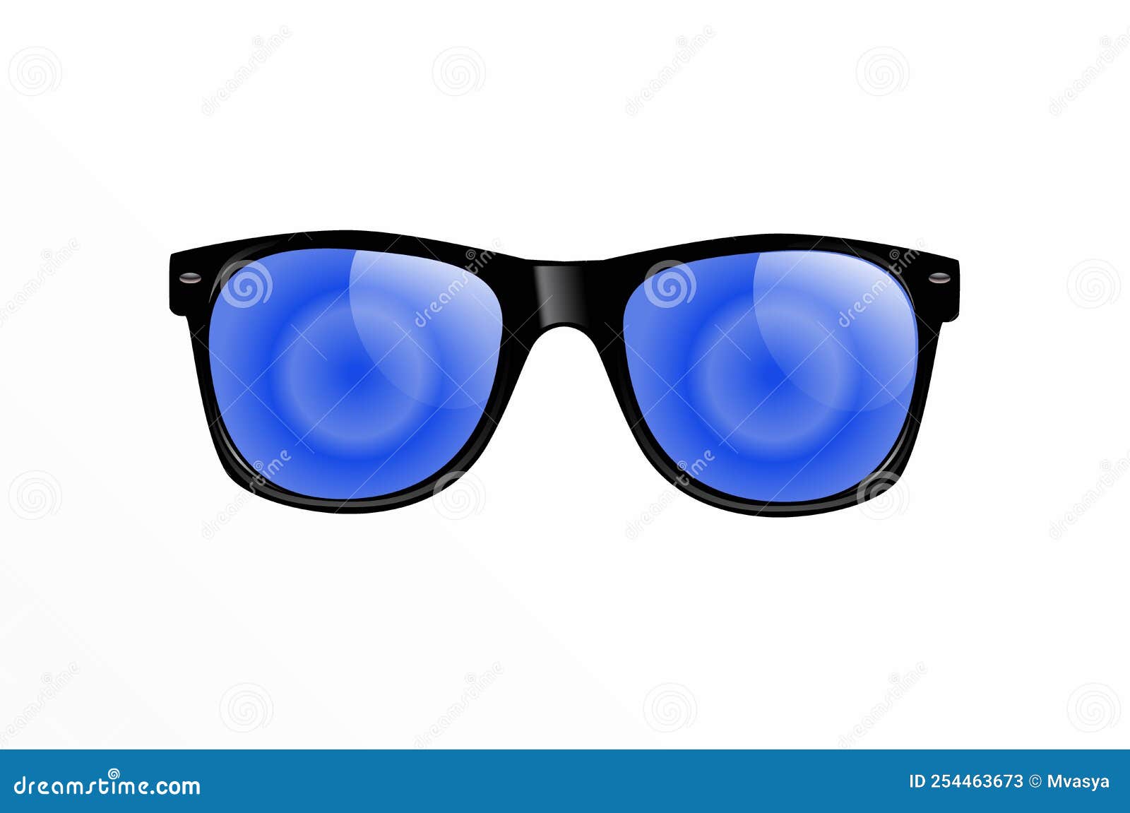 Classic Vintage Sunglasses Realistic Isolated Vector Illustration ...