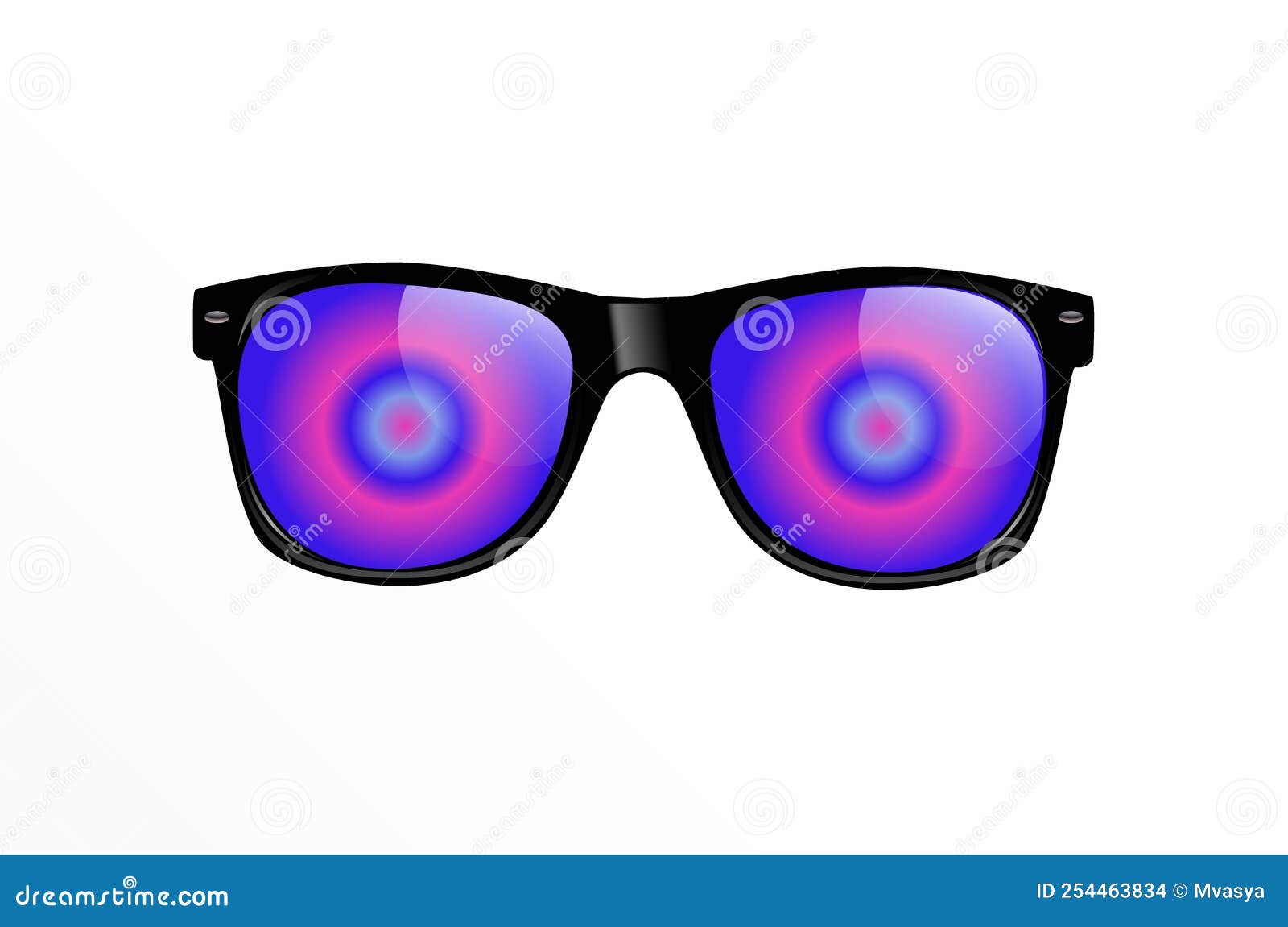 Classic Vintage Sunglasses Realistic Isolated Vector Illustration ...