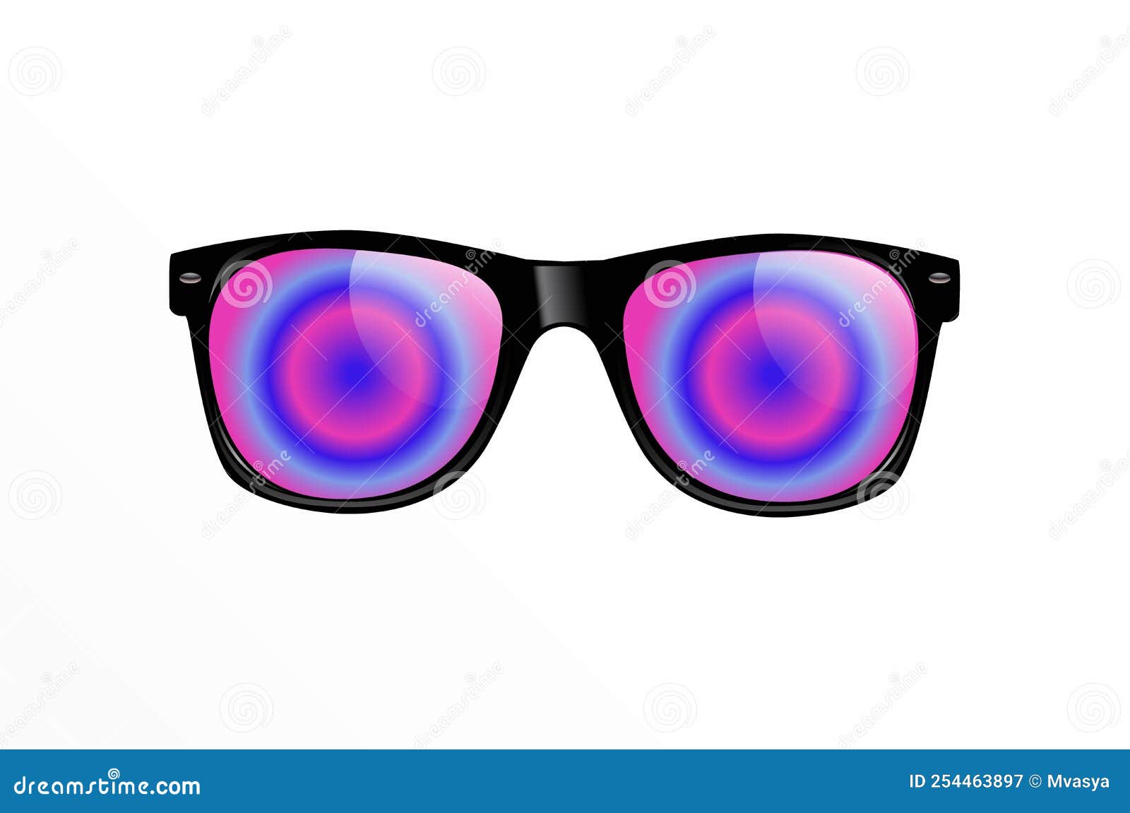 Classic Vintage Sunglasses Realistic Isolated Vector Illustration ...