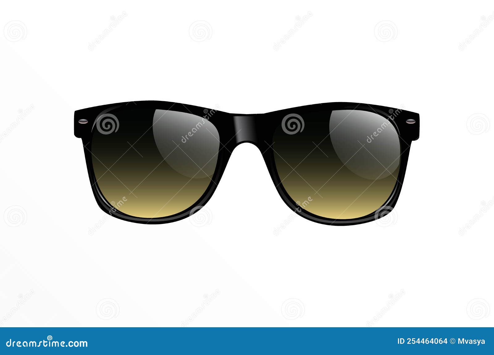 Classic Vintage Sunglasses Realistic Isolated Vector Illustration ...