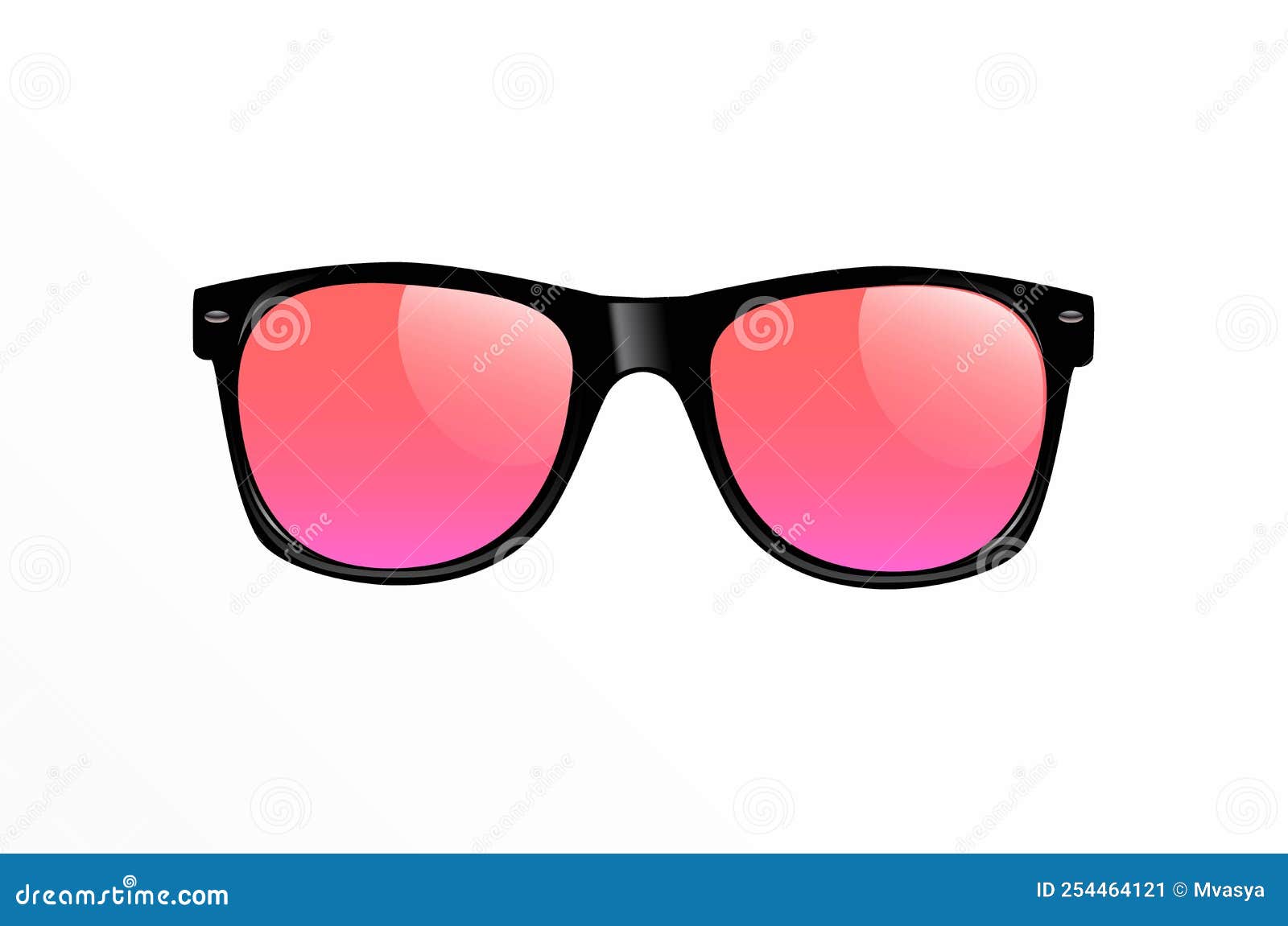 Classic Vintage Sunglasses Realistic Isolated Vector Illustration ...