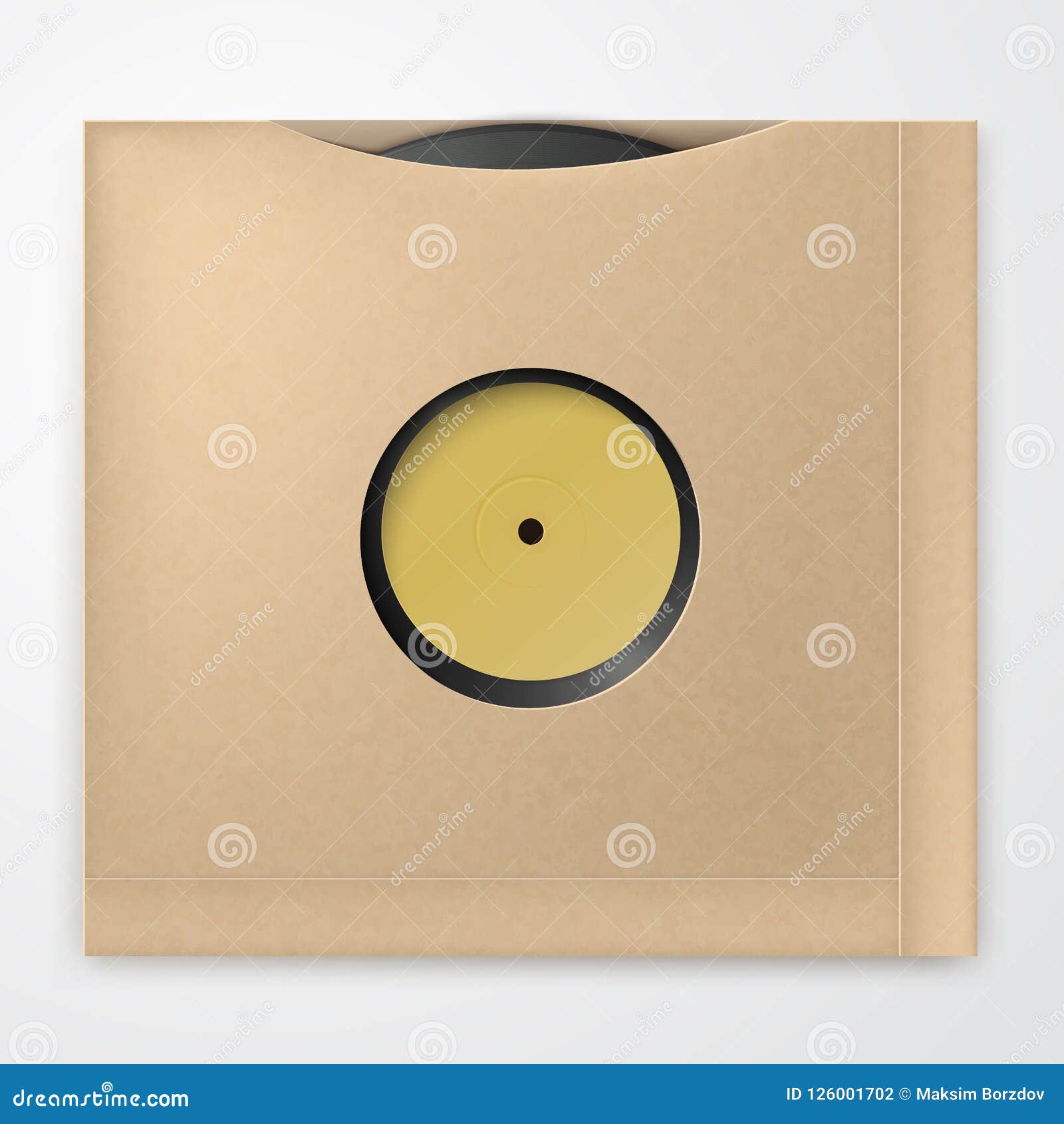 Realistic Vinyl Record with Carton Cover. Retro Design Stock Vector ...