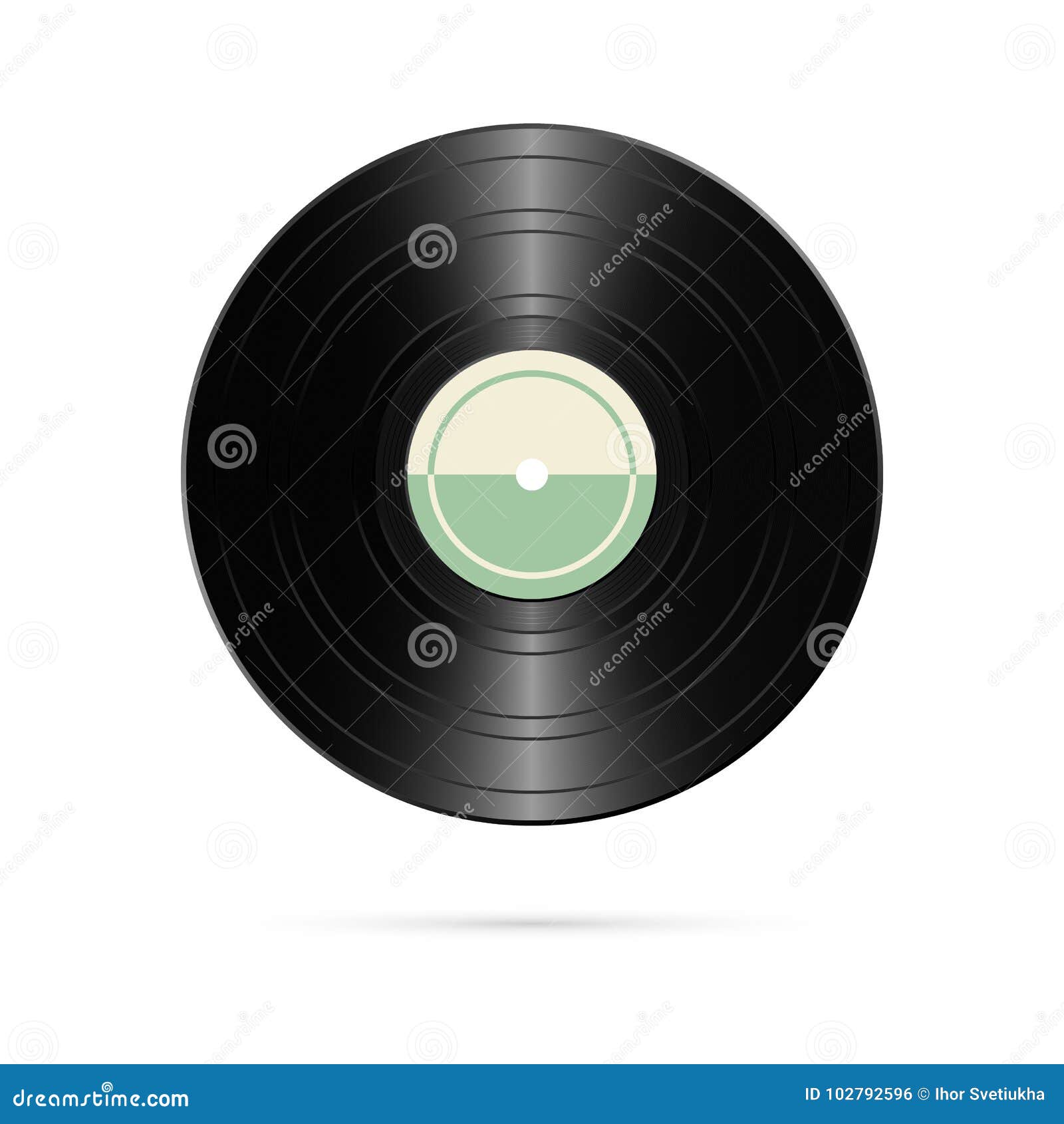 Realistic Vinyl Disc Mockup In Empty Blank Music Album Cover Isolated ...