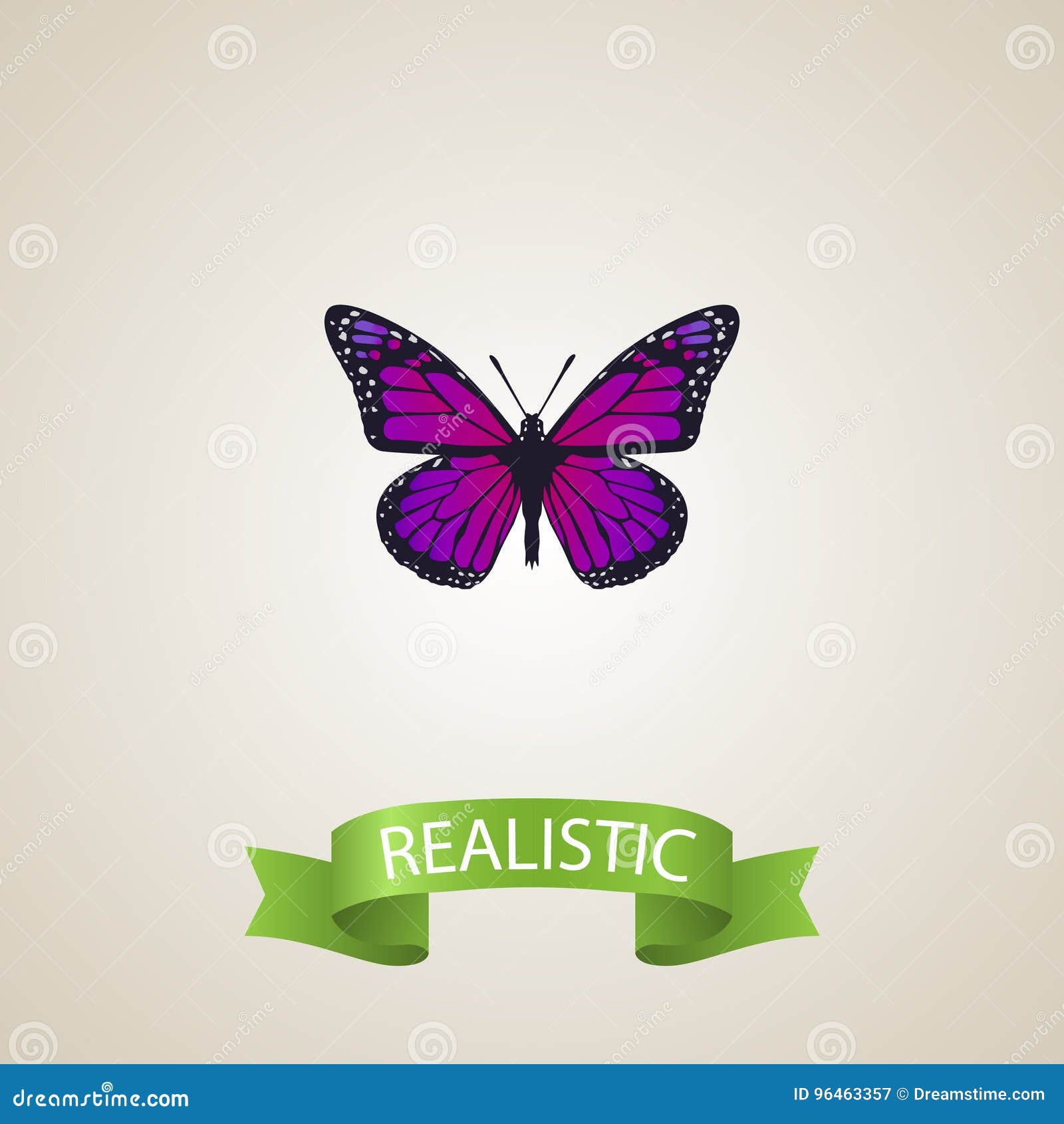 Purple Monarch Butterfly On Card Background Stock Image | CartoonDealer ...