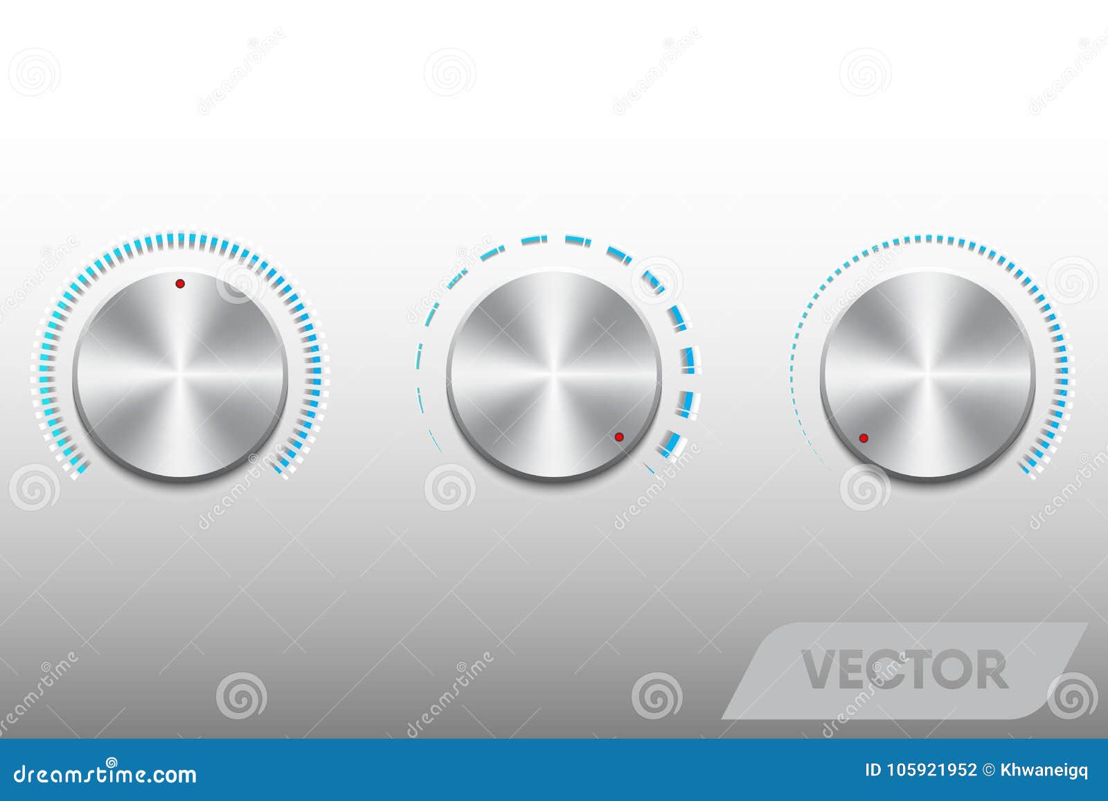 Realistic Volume Buttons and Scale Control., Vector, Illustration Stock ...