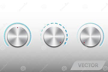 Realistic Volume Buttons and Scale Control., Vector, Illustration Stock ...