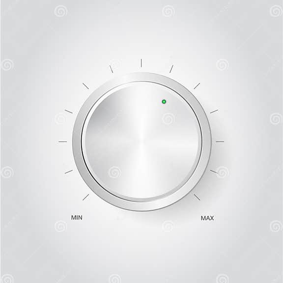 Realistic volume knob stock vector. Illustration of settings - 18313361